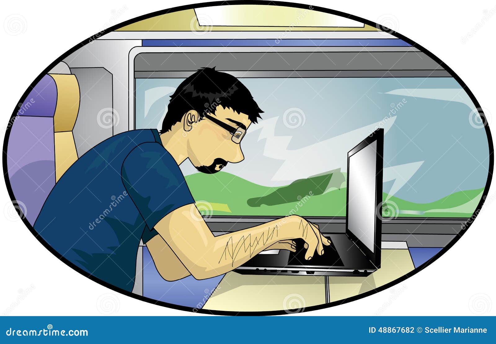 Trip computer stock vector. Illustration of leisure, fast - 48867682