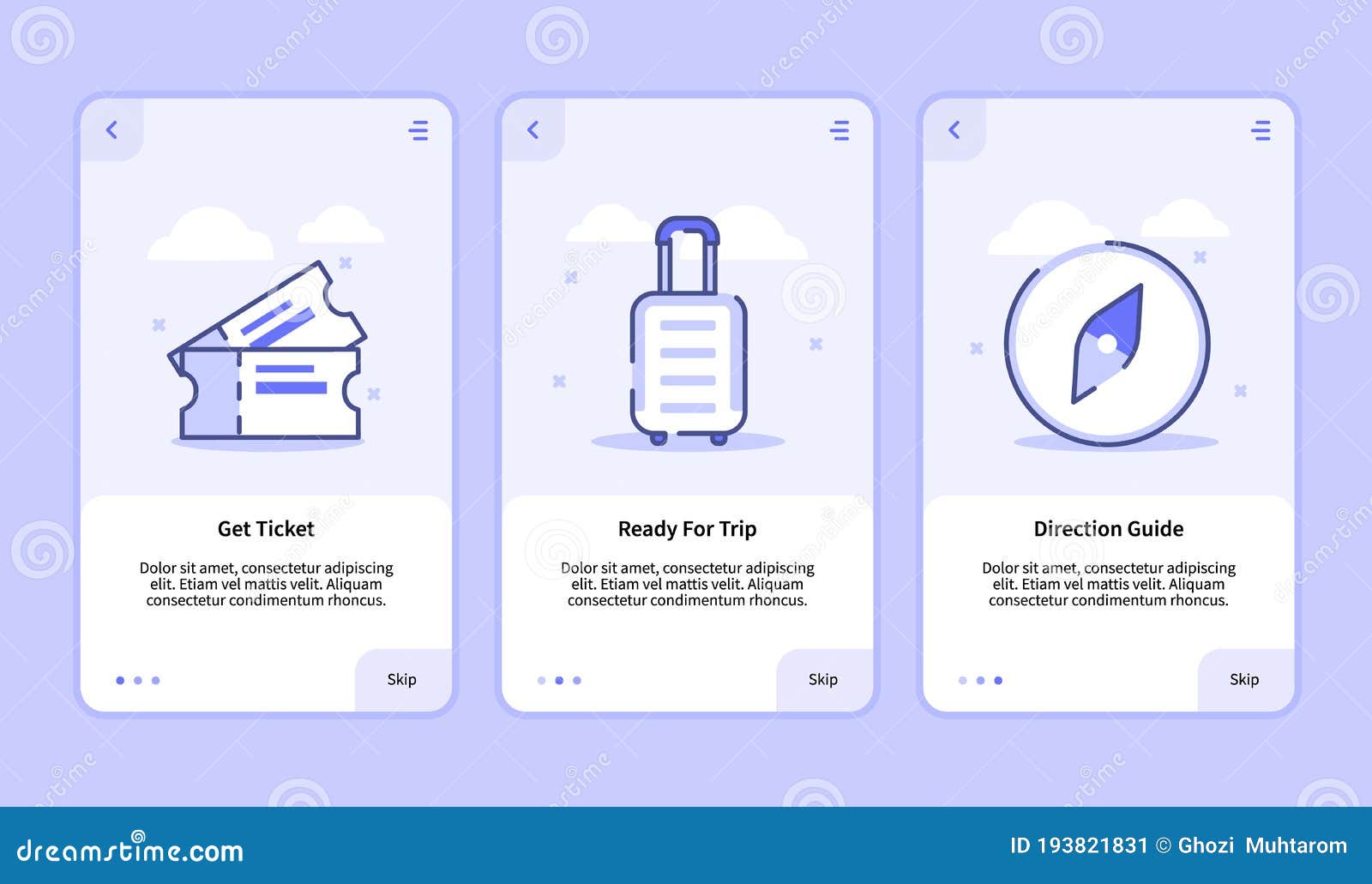 Trip Onboarding Screen Modern User Interface UX UI Template for Mobile ...