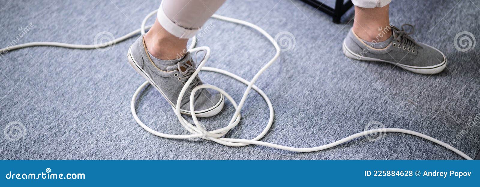 Trip Over Wire Cable or Cable Stock Photo - Image of apartment, house ...