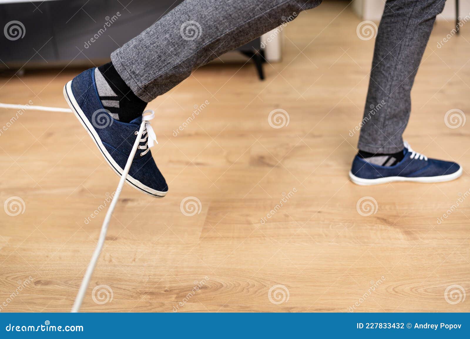 Trip Over Wire Cable stock photo. Image of fall, suffer - 227833432