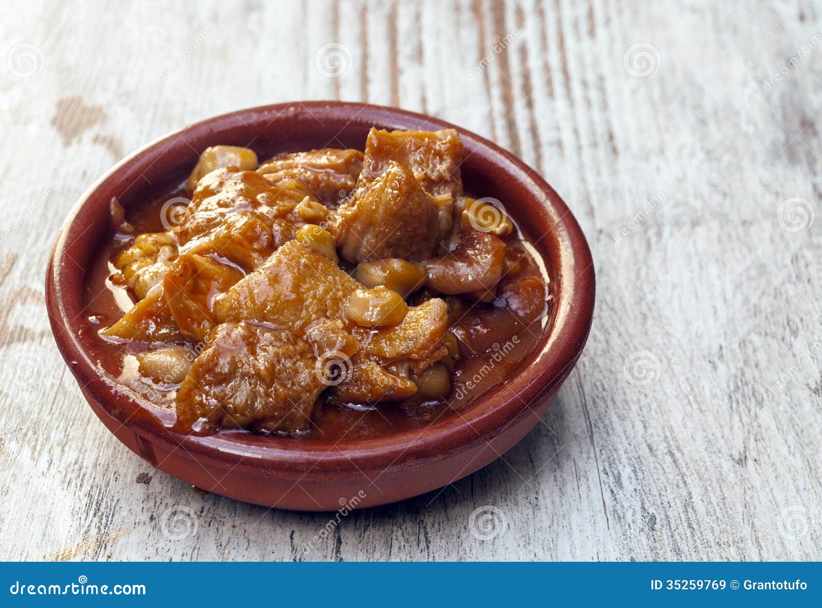 Tripe with chickpeas stock image. Image of isolated, meat - 35259769