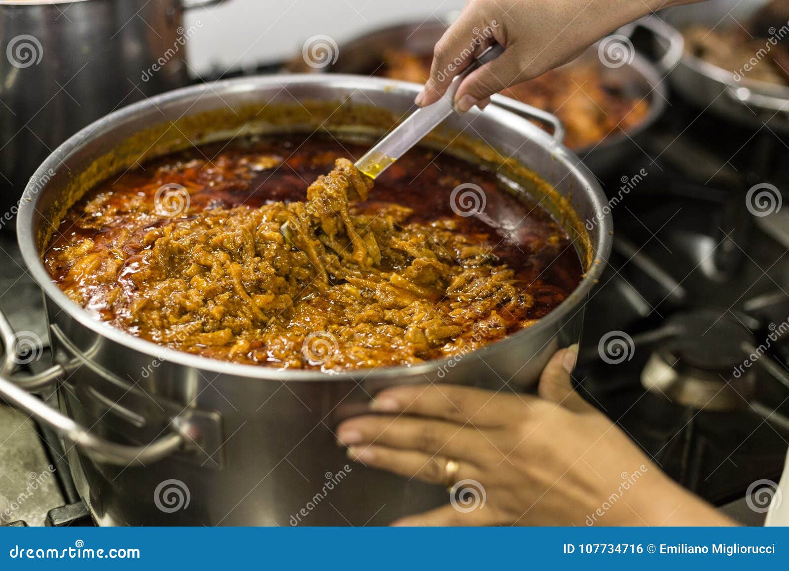 Tripe is Cooking in a Large Pot Stock Photo - Image of ingredient ...
