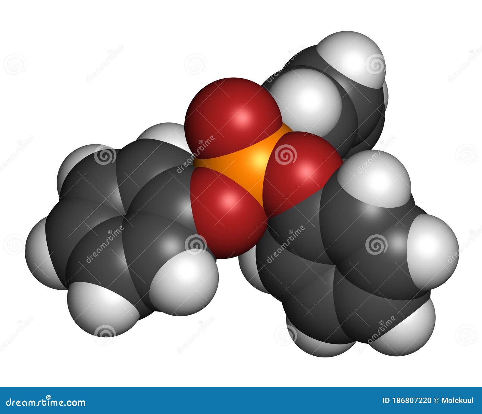 Triphenyl Phosphate Molecule. Used As Flame Retardant and Plasticizer ...