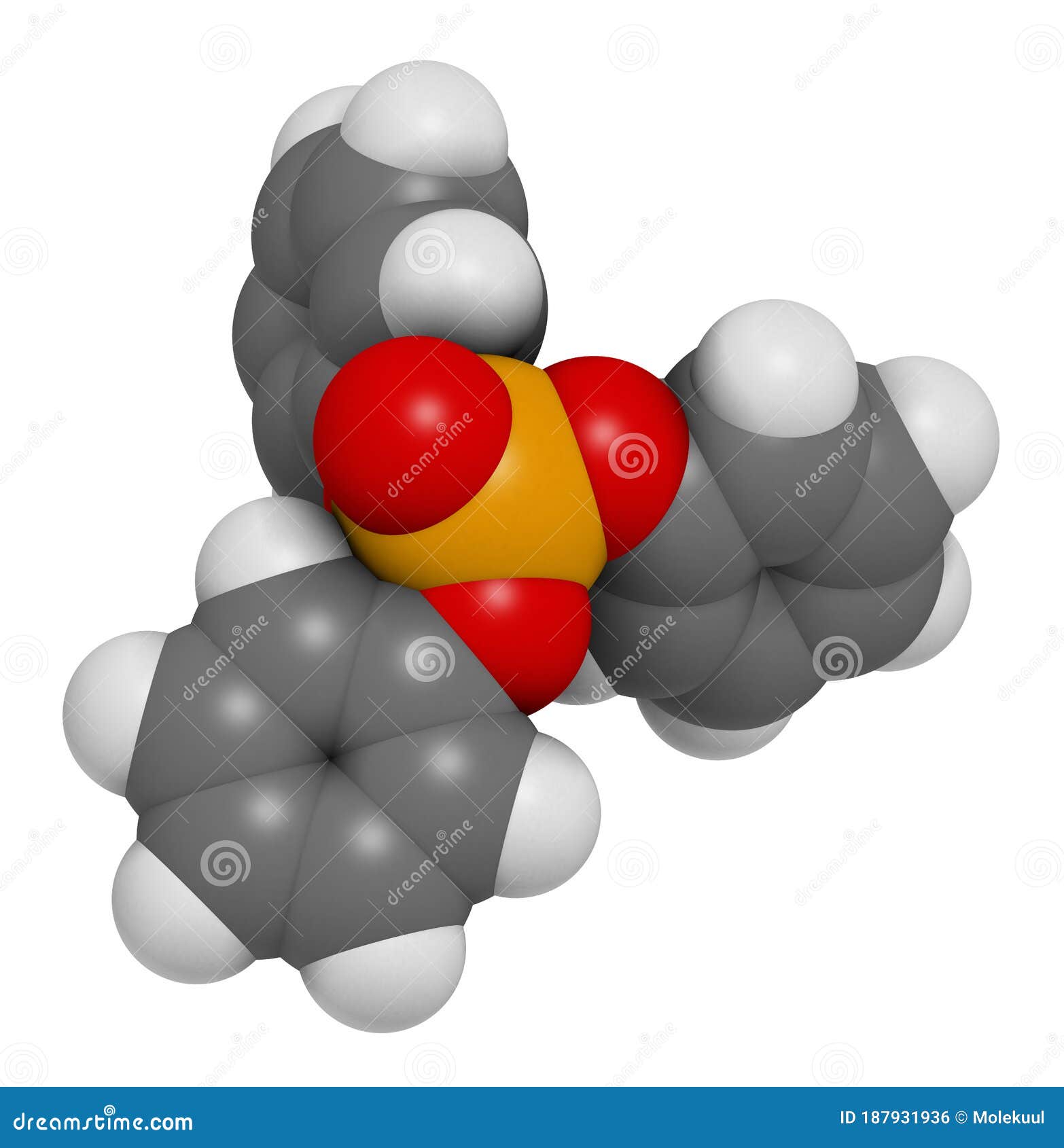 Triphenyl Phosphate Molecule. Skeletal Formula. Vector Illustration ...