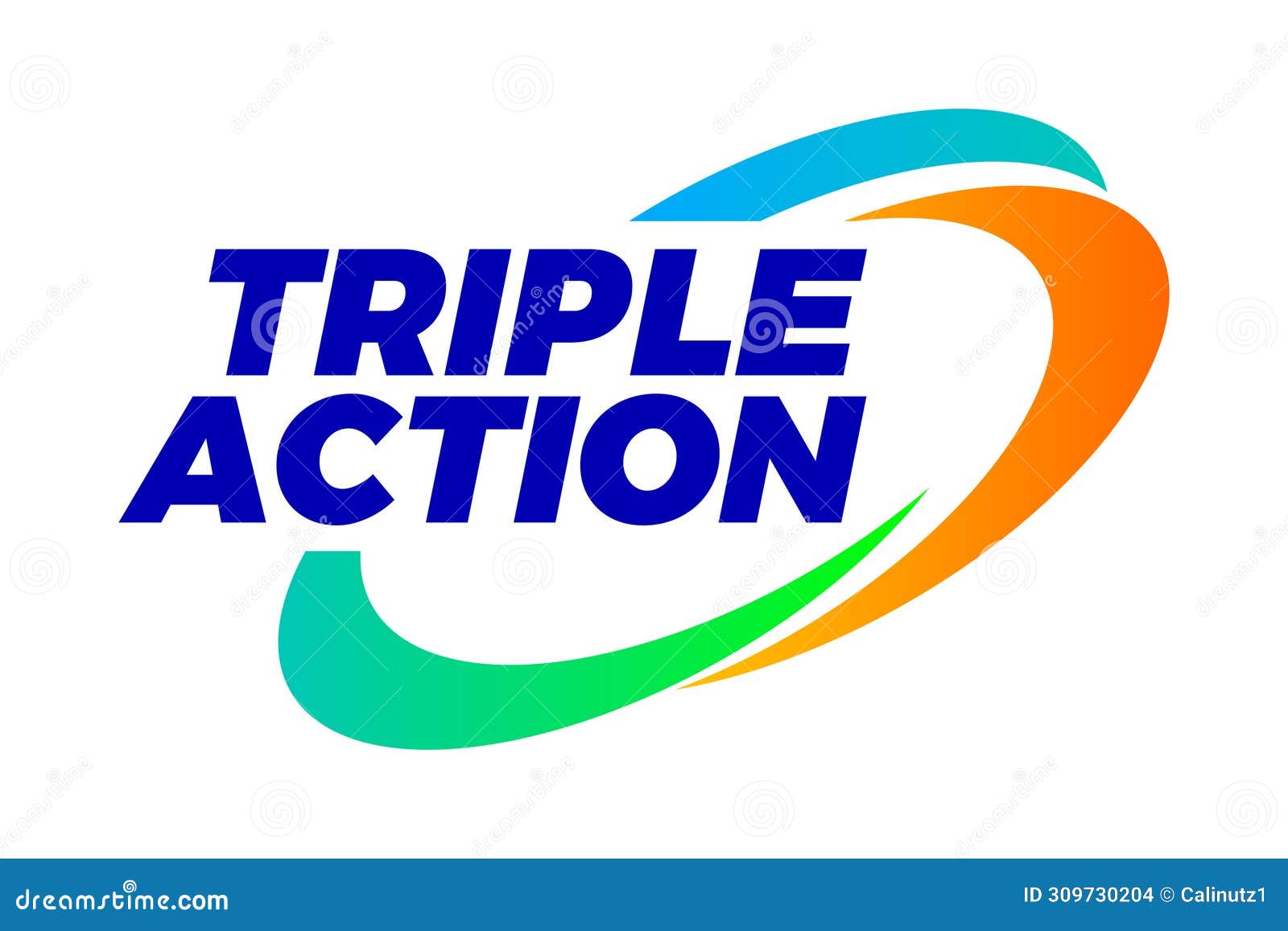 Triple Action, 3x Vector Icon Logo Badge Stock Vector - Illustration of ...