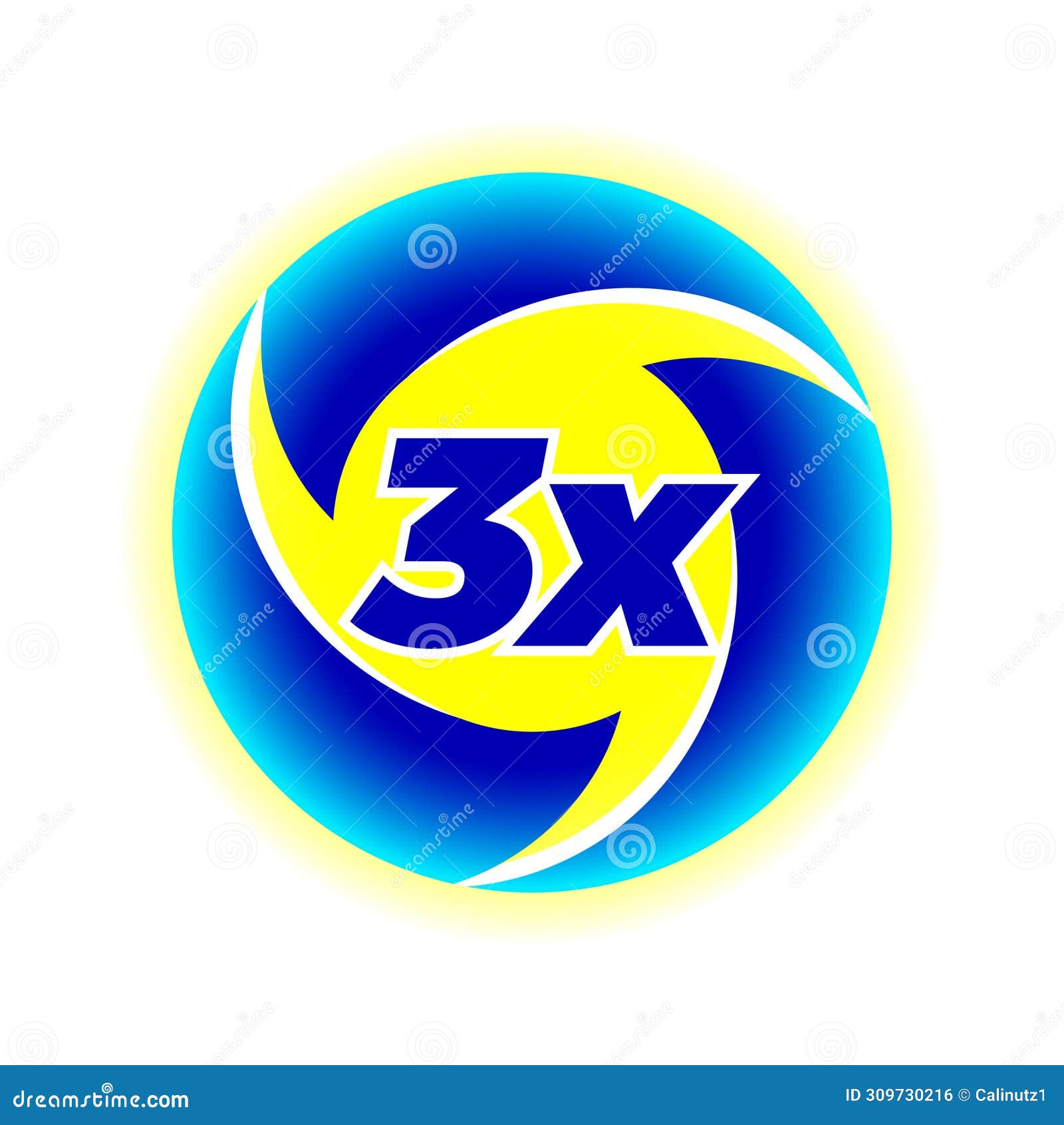 Triple Action, 3x Vector Icon Logo Badge Stock Vector - Illustration of ...