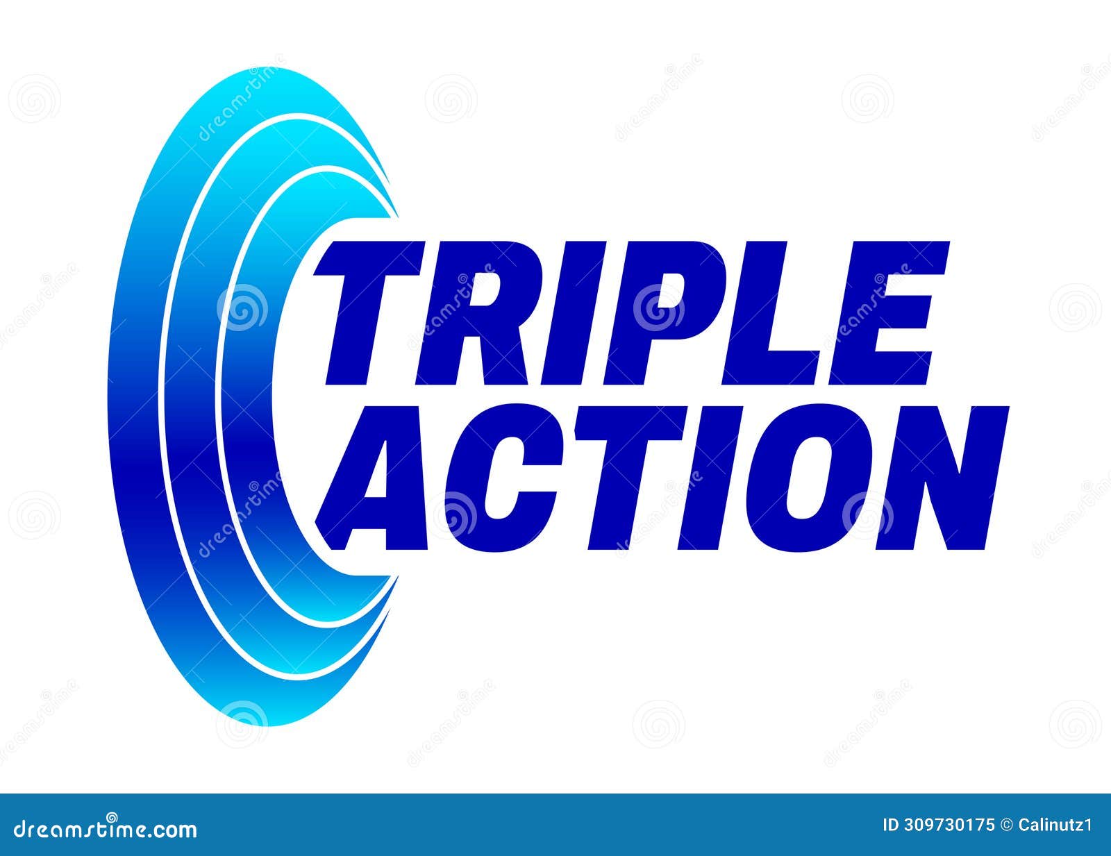 Triple Action, 3x Vector Icon Logo Badge | CartoonDealer.com #309730273