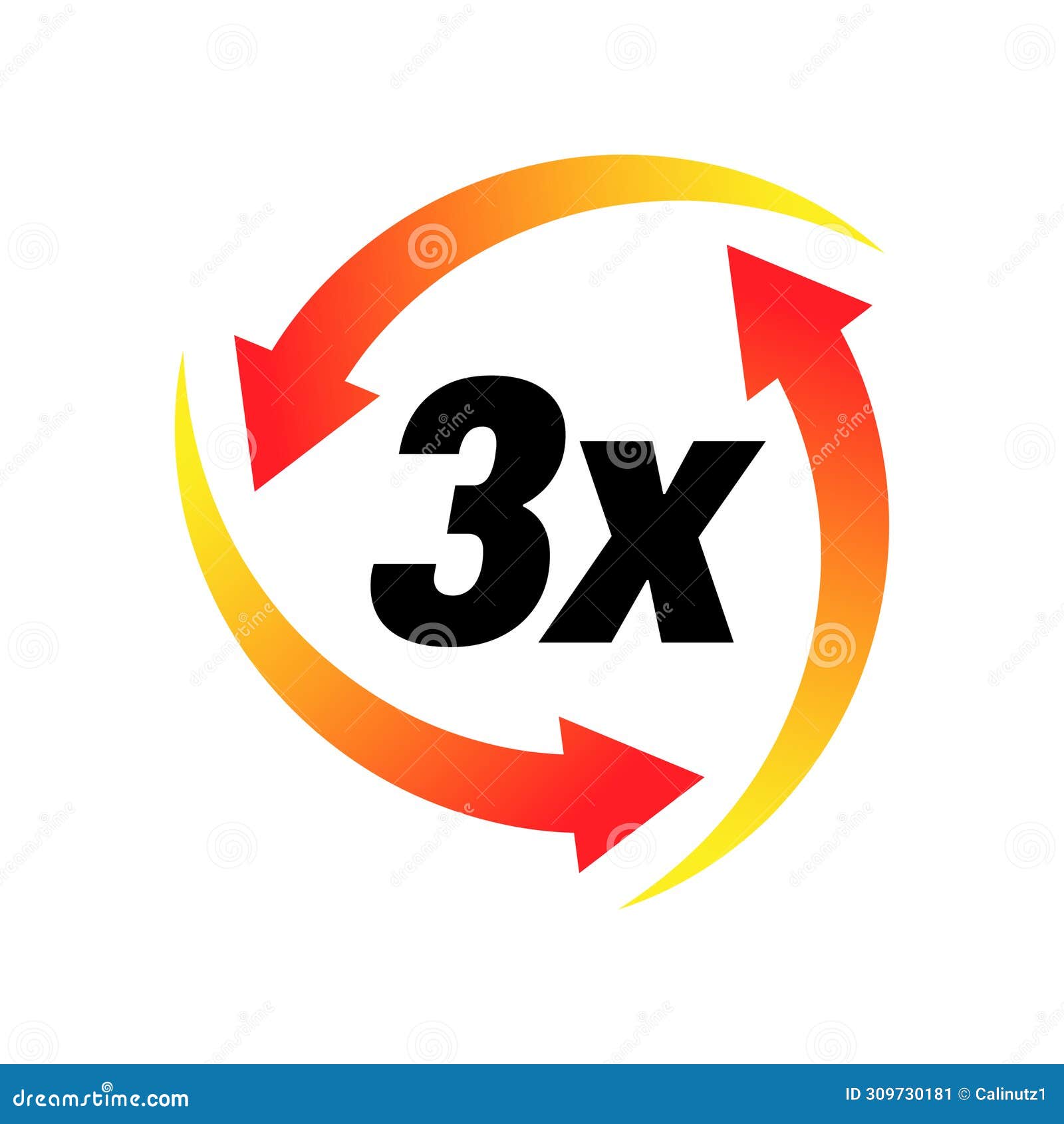 Triple Action, 3x Vector Icon Logo Badge | CartoonDealer.com #309730212