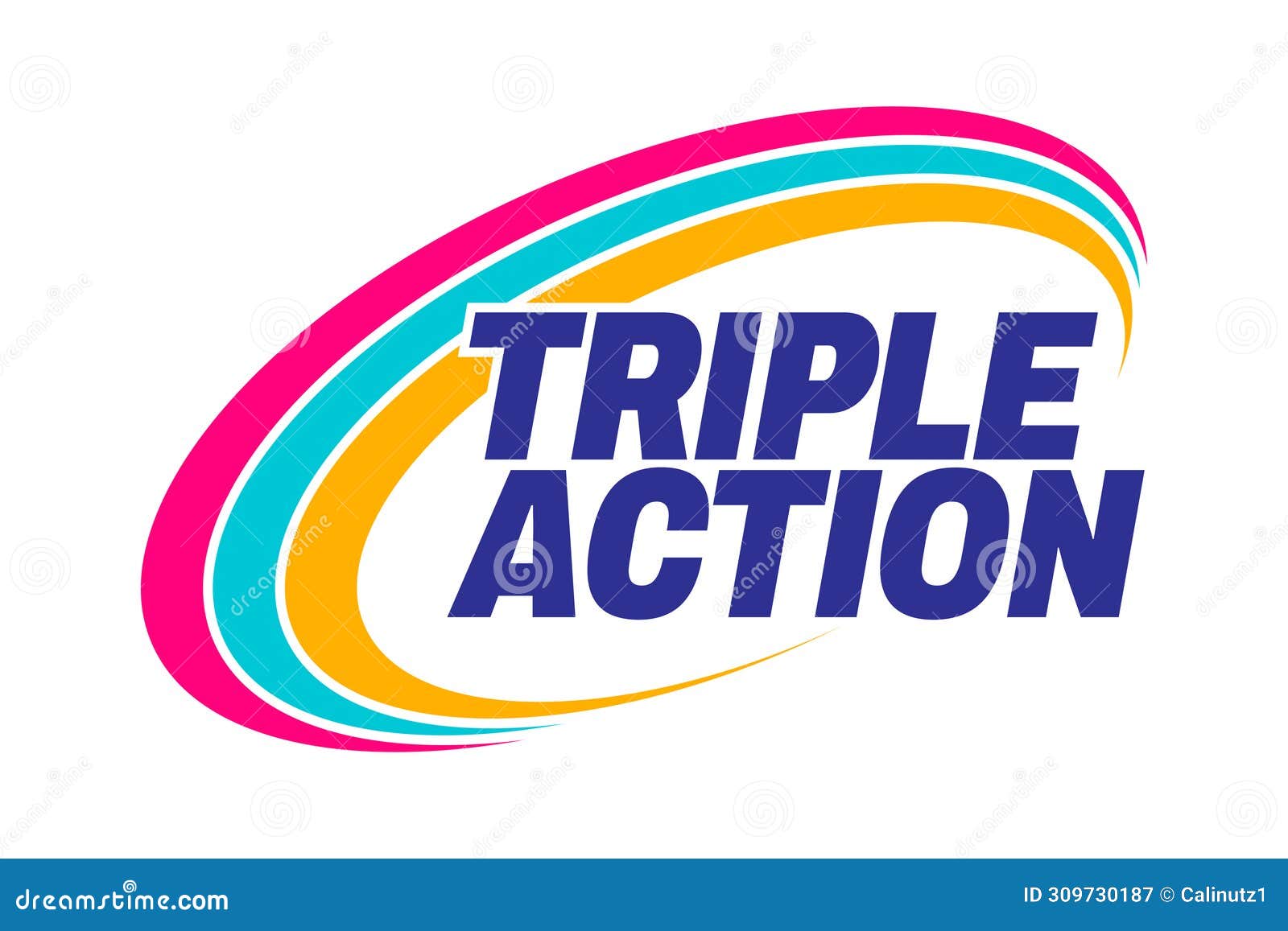 Triple Action, 3x Vector Icon Logo Badge | CartoonDealer.com #309730273