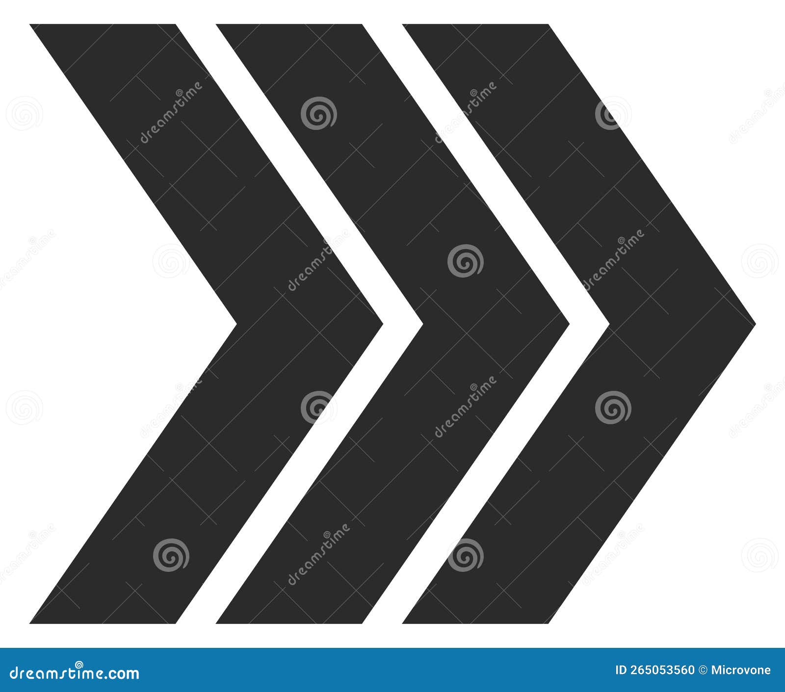 Icon Of Right Rectangular Arrow. Vector Illustration Isolated On White ...