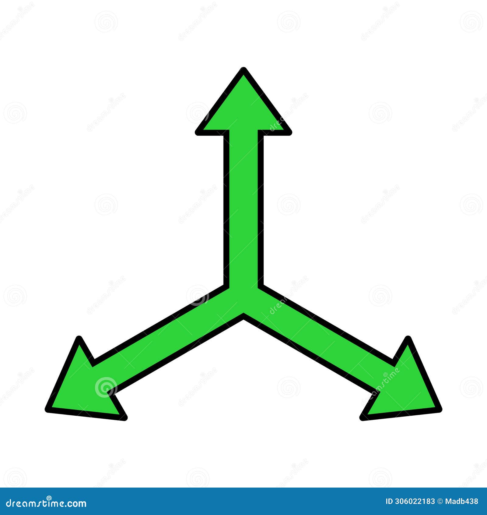 Triple Arrows Icon in Line and Fill Style. Stock Vector - Illustration ...