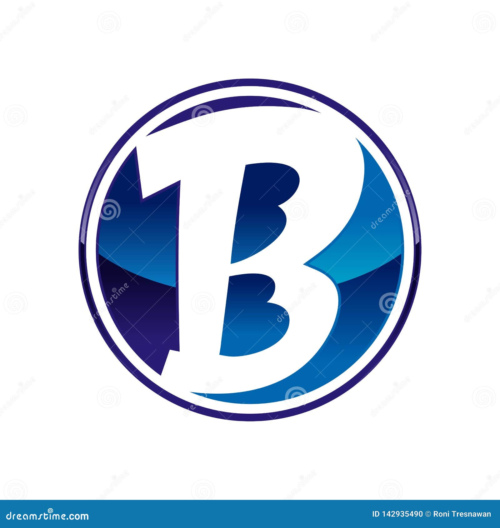 Triple B Initials Lettermark Circle Symbol Design Stock Vector ...