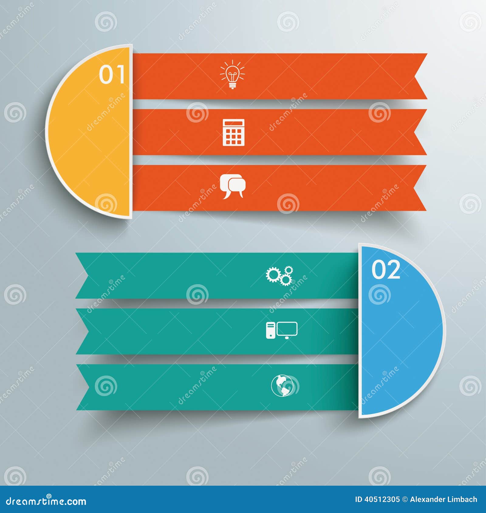 2 Triple Banners stock illustration. Illustration of connection - 40512305