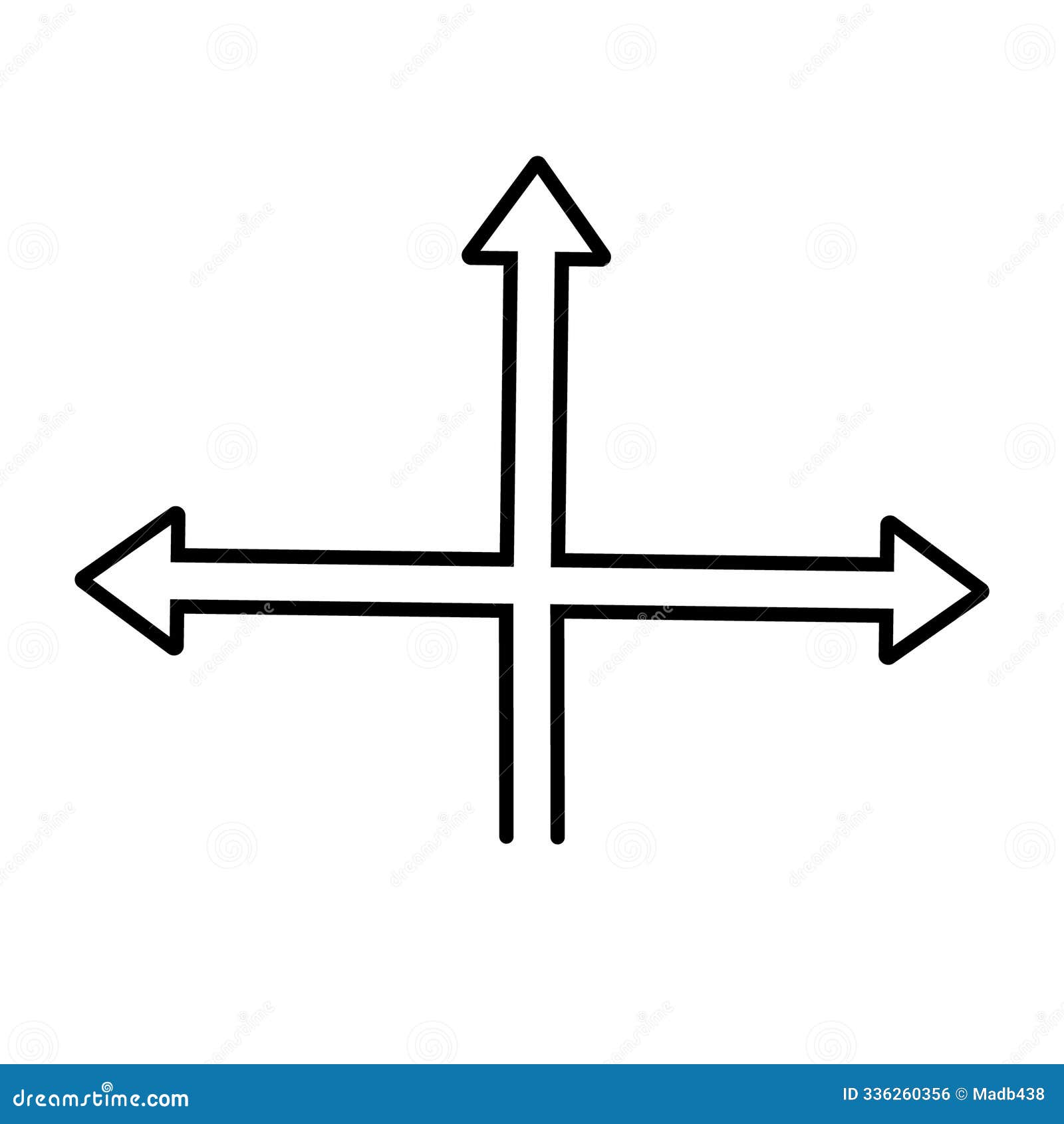 Triple Branching Arrow Icon Design Stock Vector - Illustration of ...