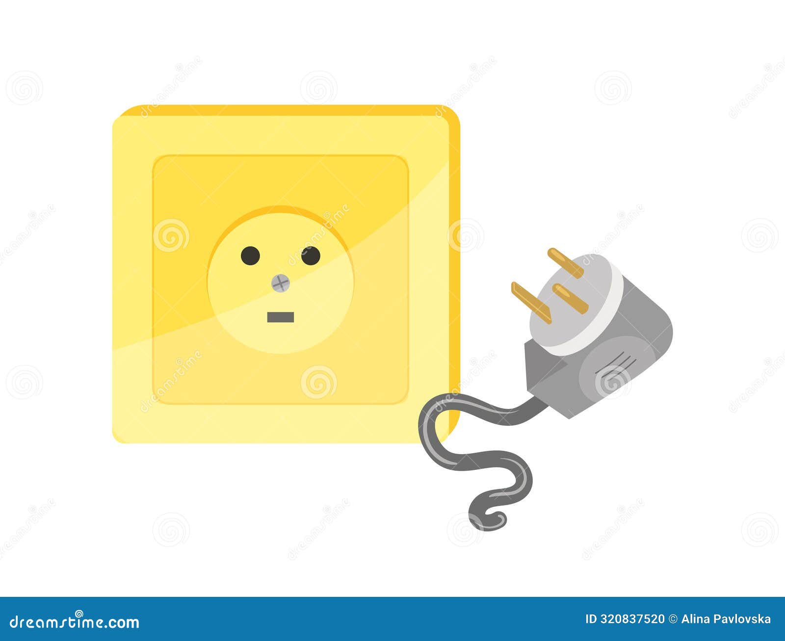 Triple Cable Power Plugs and Electrical Socket Type K Vector ...