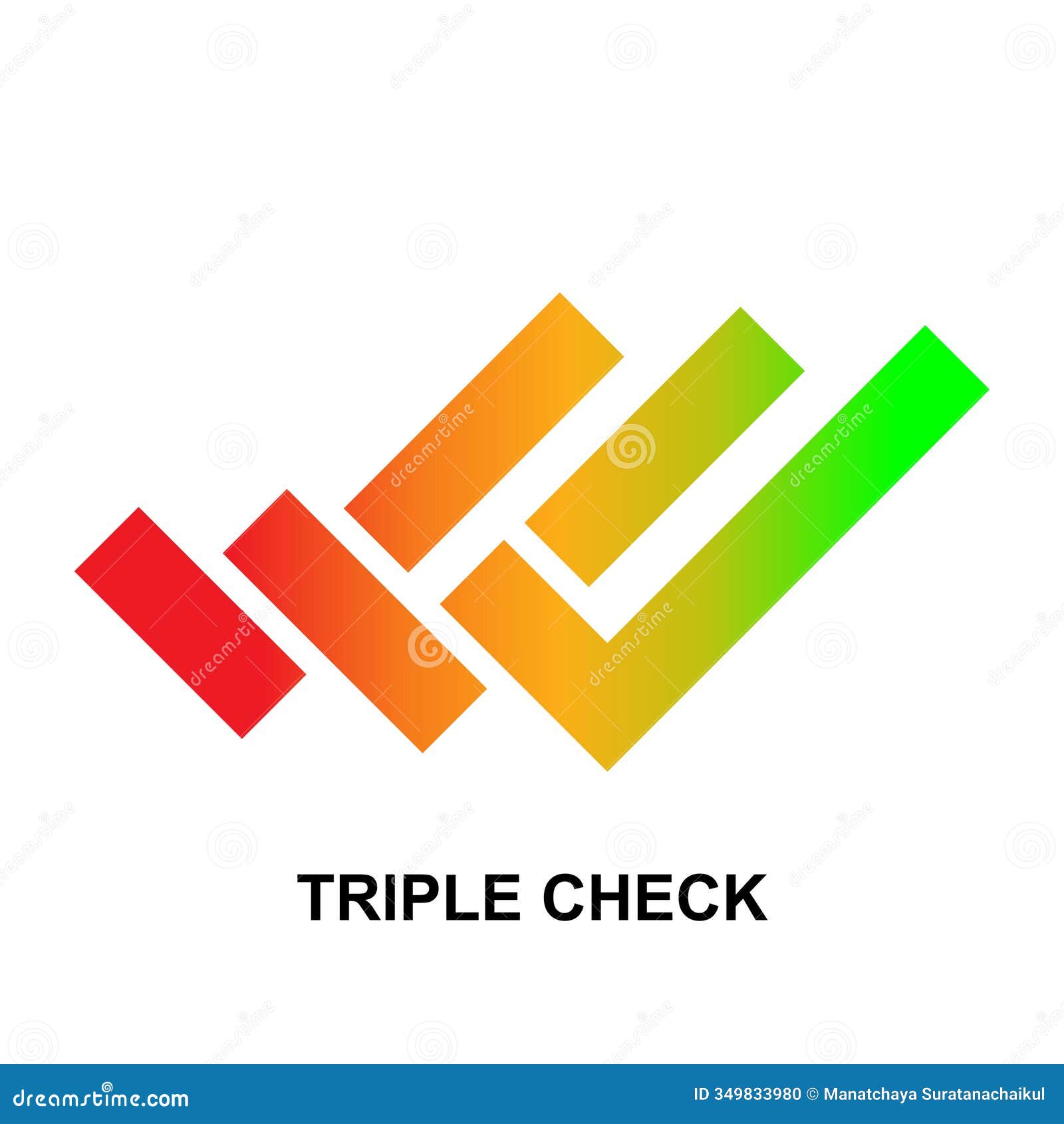 Checklist Triple With Three Red Checks Stock Photography ...