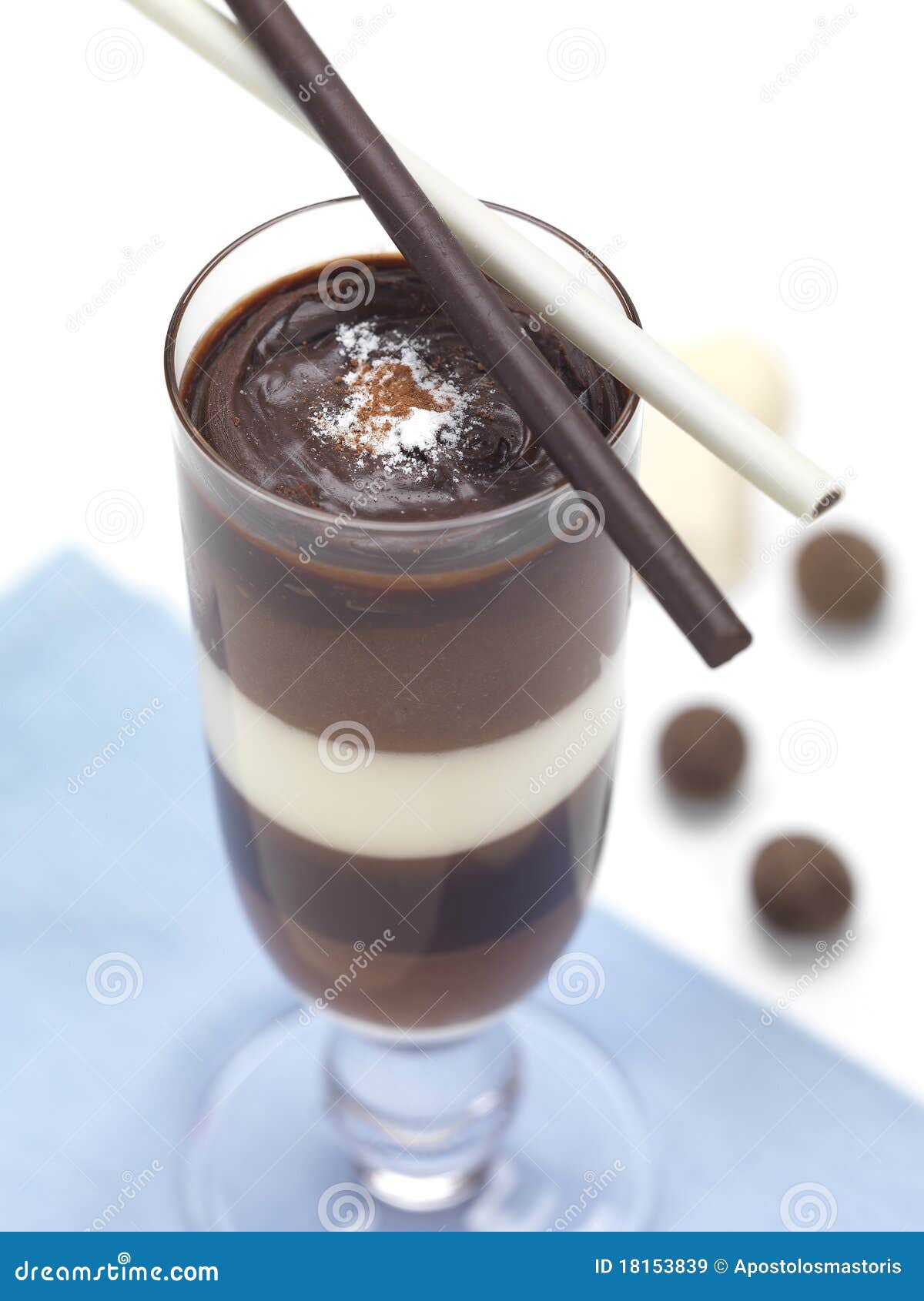 A triple choco mousse stock image. Image of sticks, pieces - 18153839