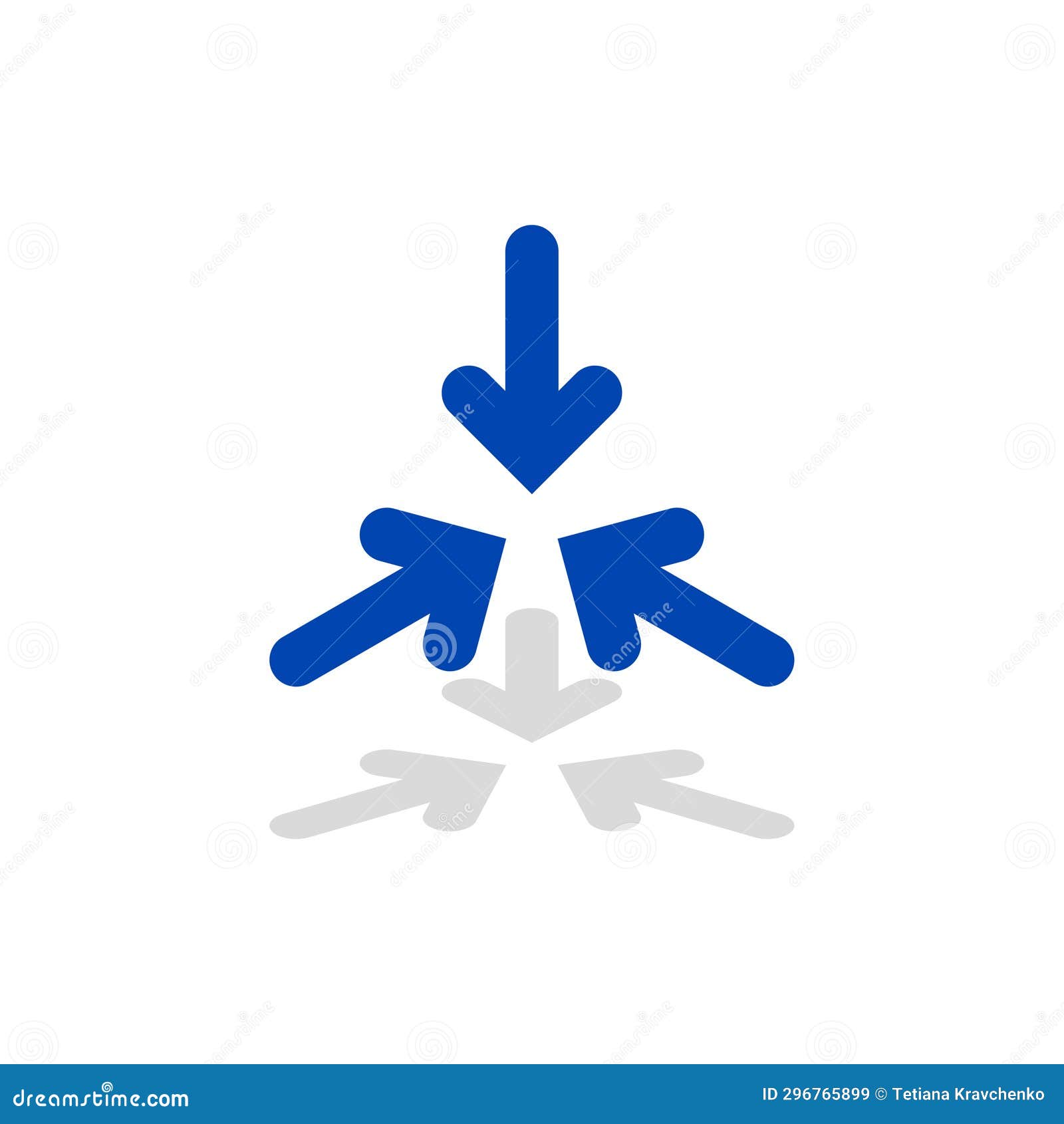 Triple Collide Arrows Icon. Icon for Web Site. Vector Illustration ...