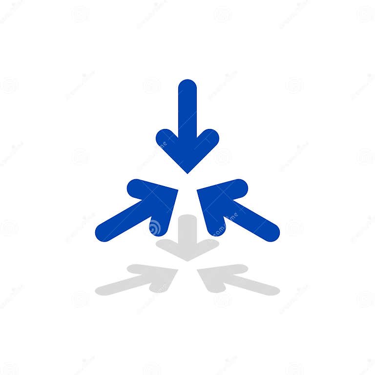 Triple Collide Arrows Icon. Icon for Web Site. Vector Illustration ...