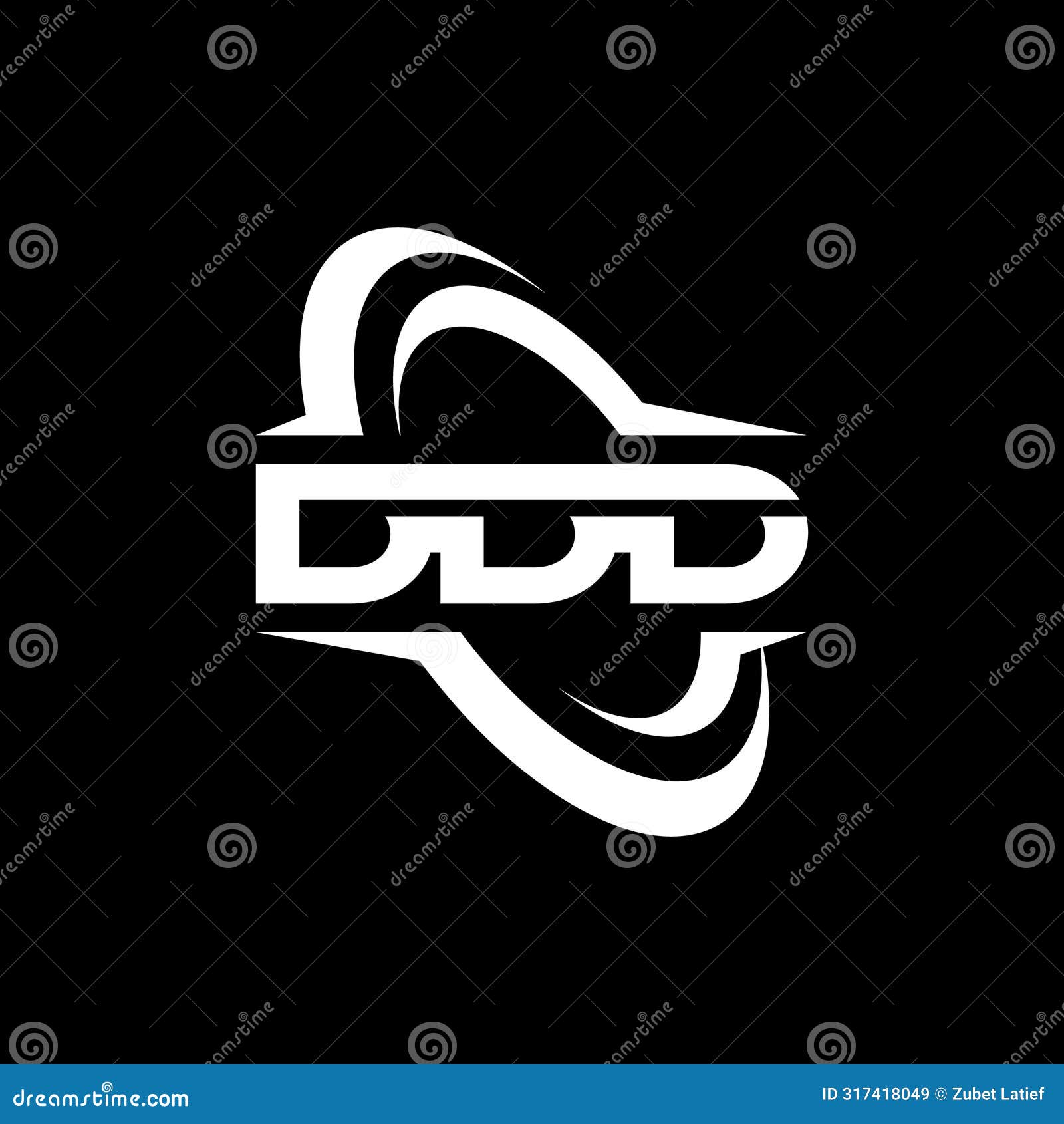 Triple D Geometric Monogram Business Creative Design Template Stock ...