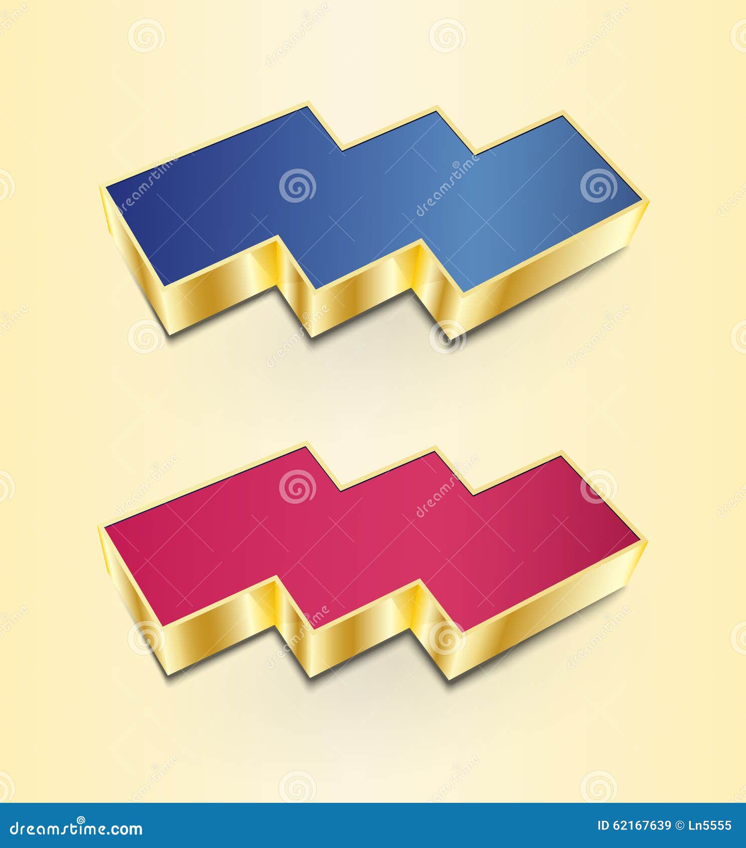 Triple 3D icons stock vector. Illustration of abstract - 62167639