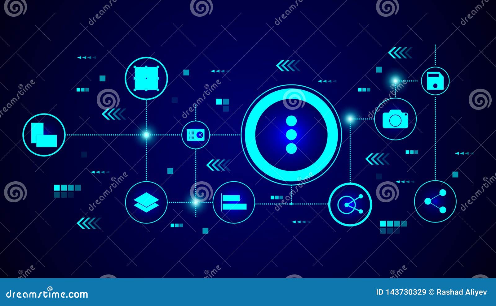 Triple Dots. Three Dots. Icon Stock Illustration - Illustration of ...