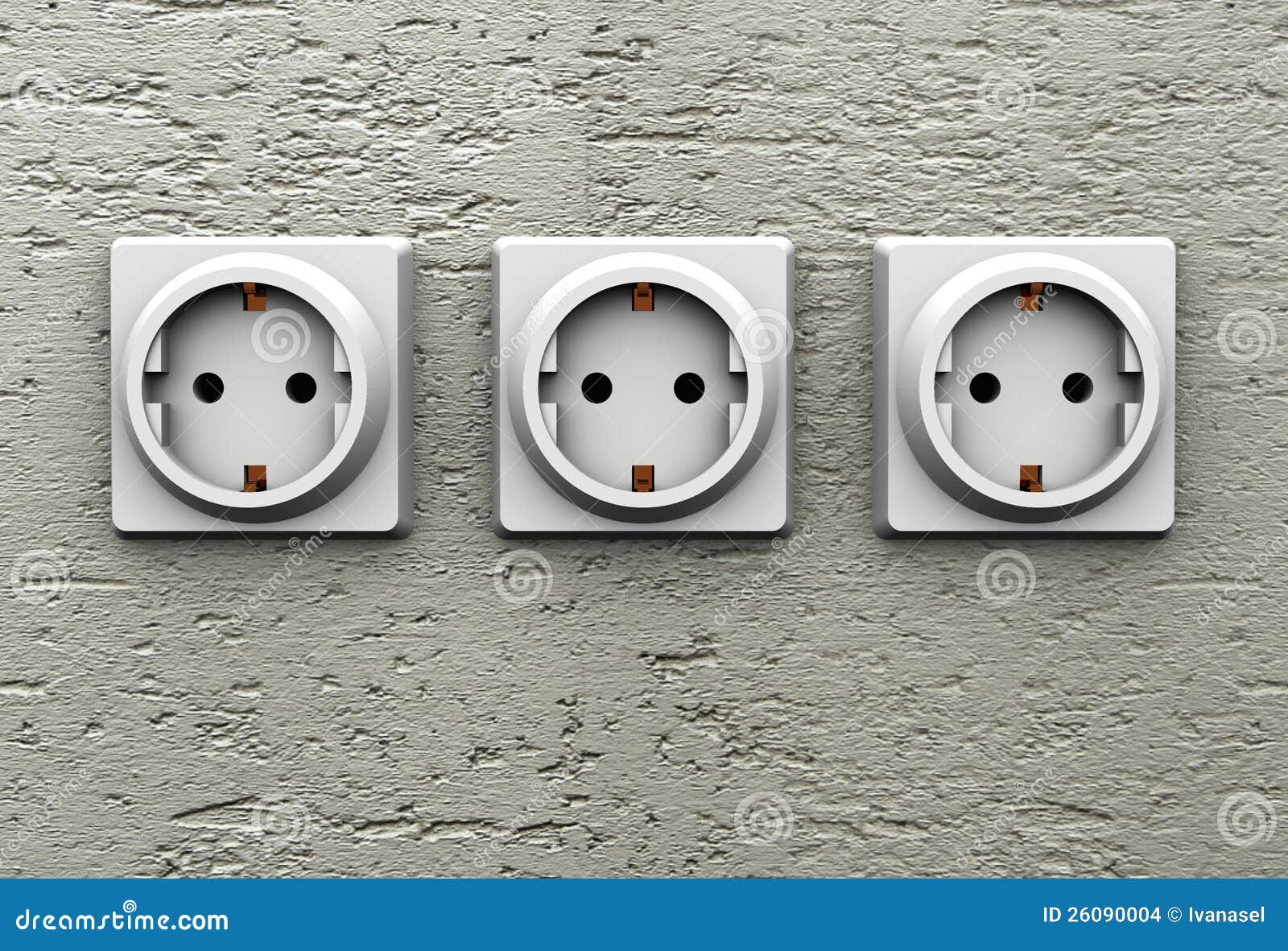 Triple Socket Type B. Receptacle From Japan. Vector Illustration ...