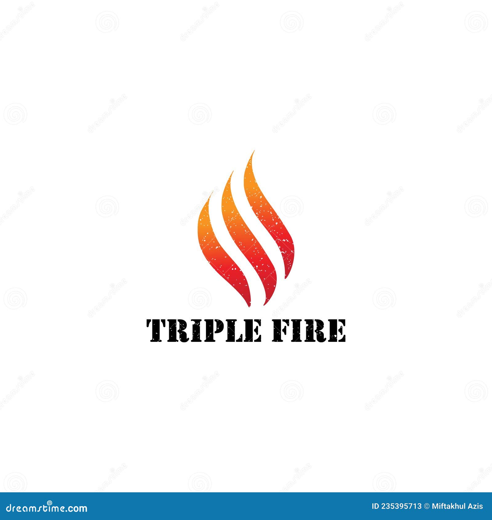Triple Fire Logo Applied for the Internet and Technology Business ...