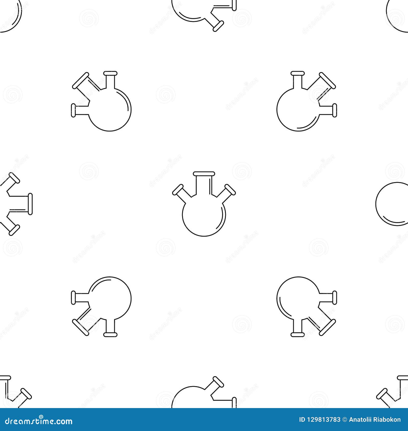 Triple Flask Pattern Seamless Vector Stock Vector - Illustration of ...
