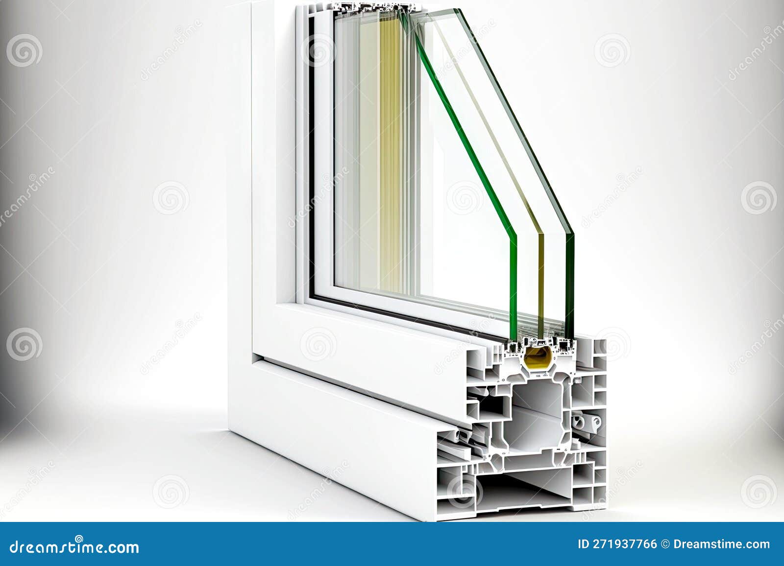 Triple Glazing in White Plastic Windows Profile with Special Inserts ...