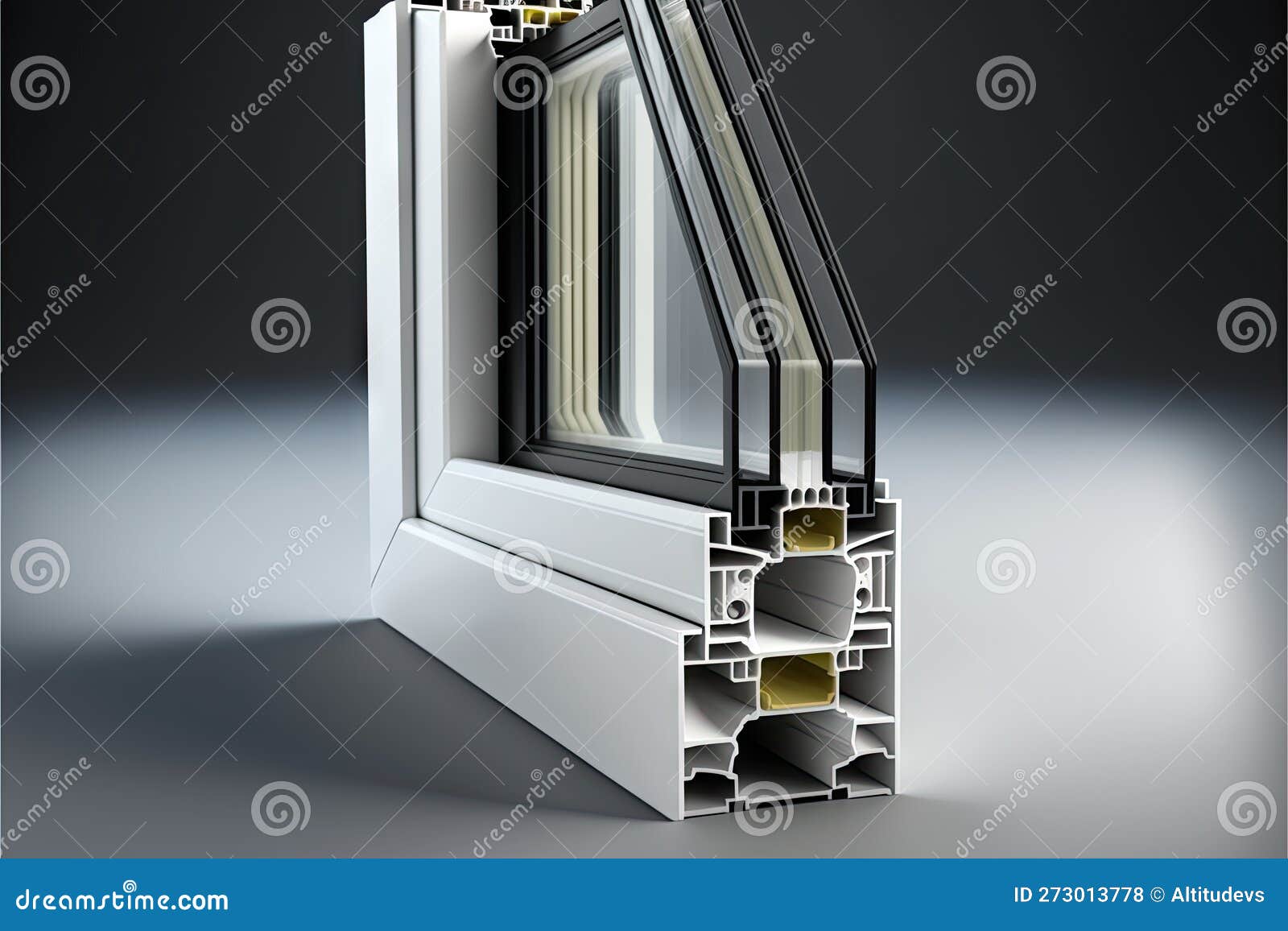 Triple Glazing in White Plastic Windows Profile with Special Inserts ...