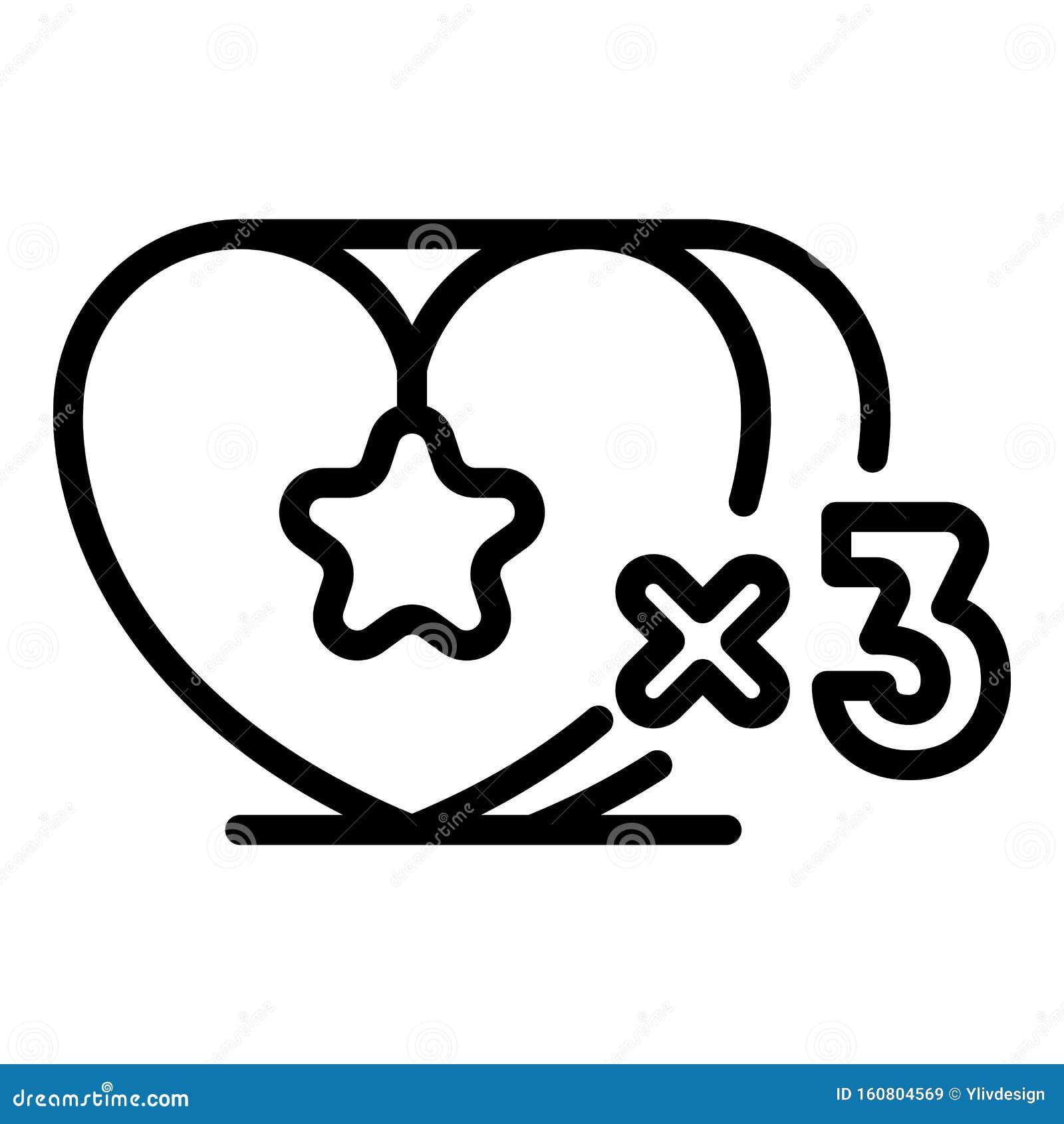 Triple Heart Vector Illustration 24282830
