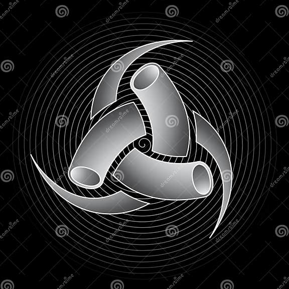 Triple Horn stock vector. Illustration of norse, rotation - 9651655