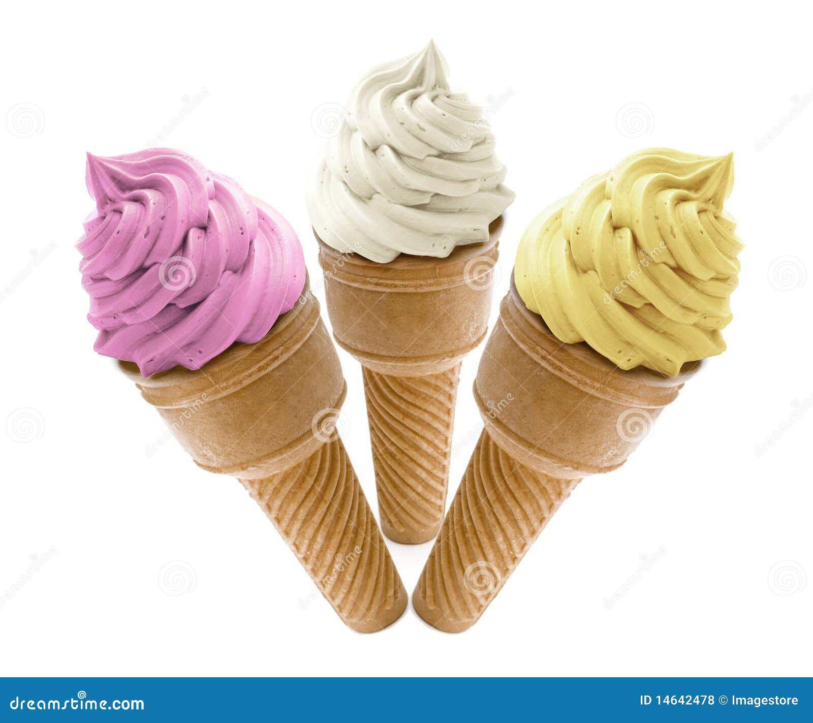 Triple ice cream stock photo. Image of strawberry, dessert - 14642478