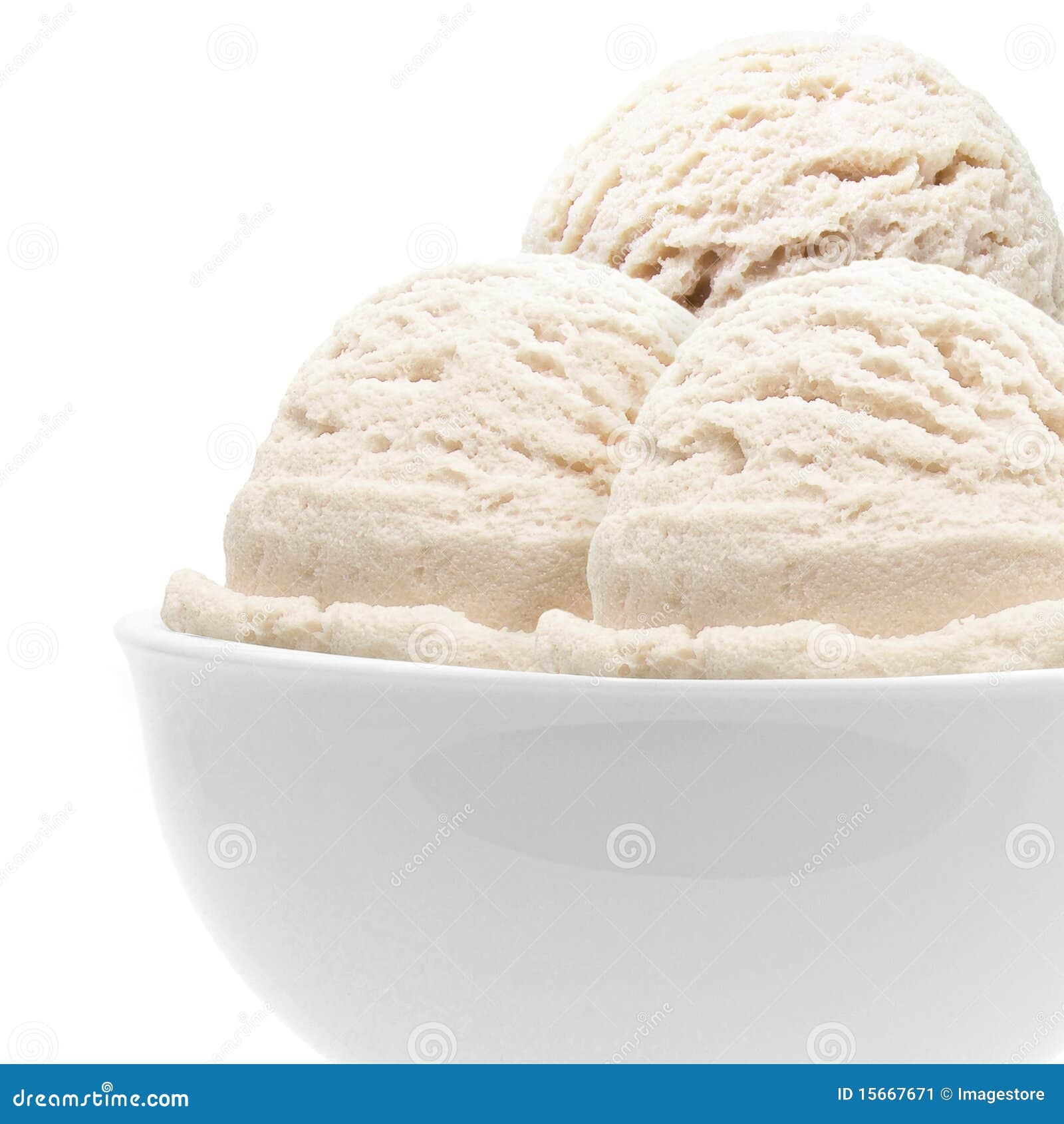 Triple ice cream in bowl stock image. Image of isolate - 15667671