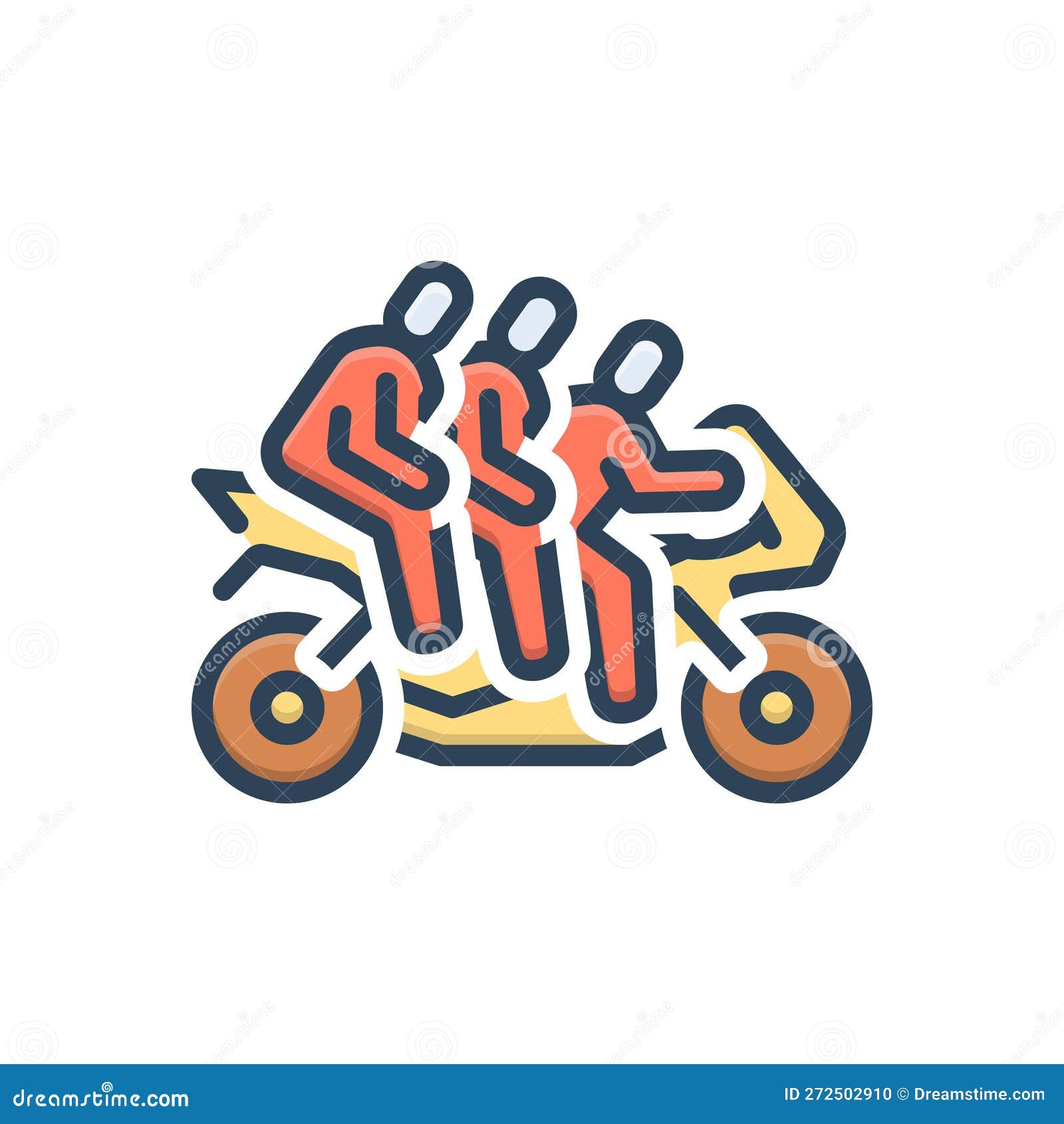 Color Illustration Icon for Triple, Bike and Together Stock Vector ...