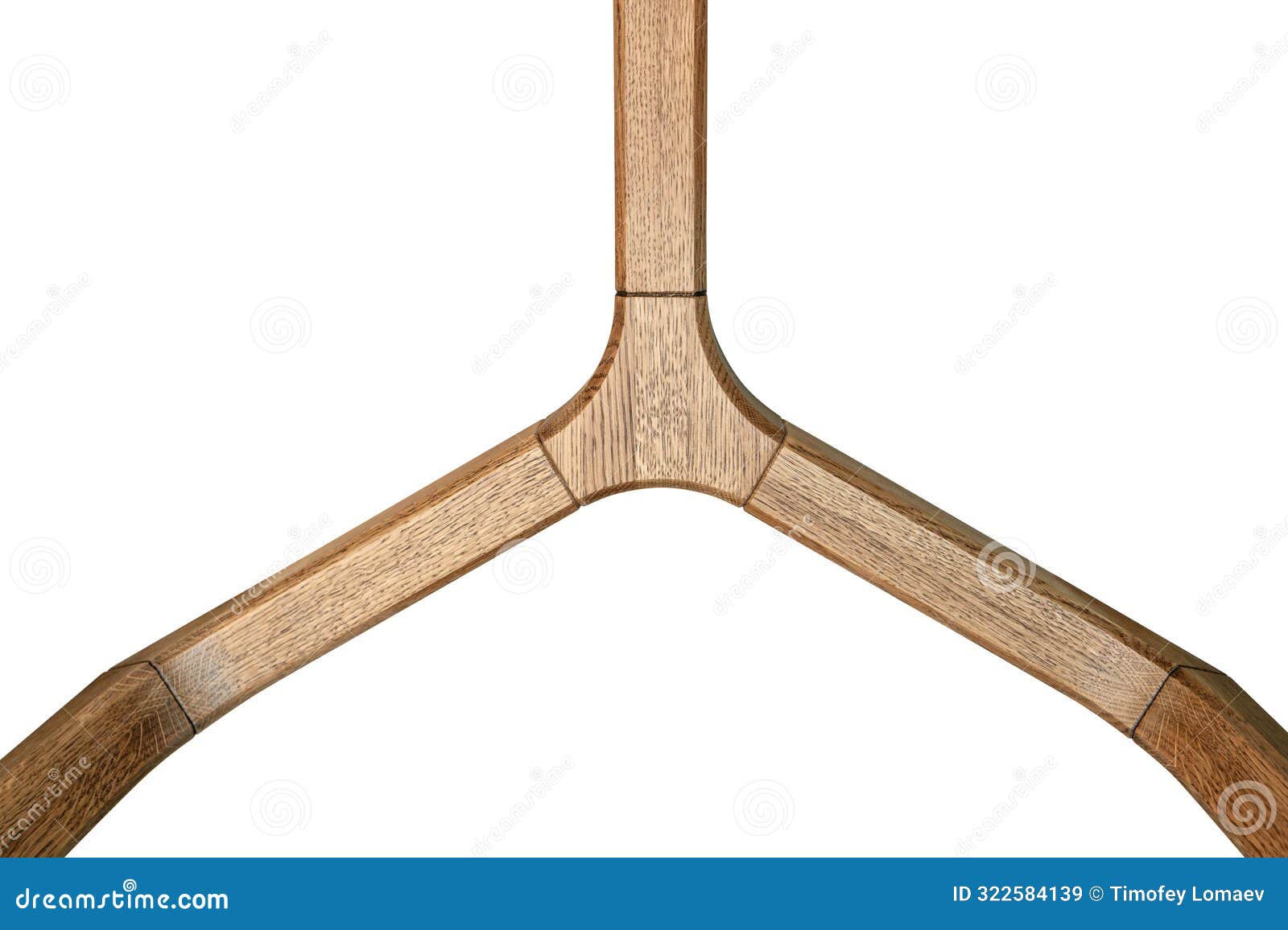 Triple Jointed Wooden Frame of the Table is Made of Solid Oak on White ...