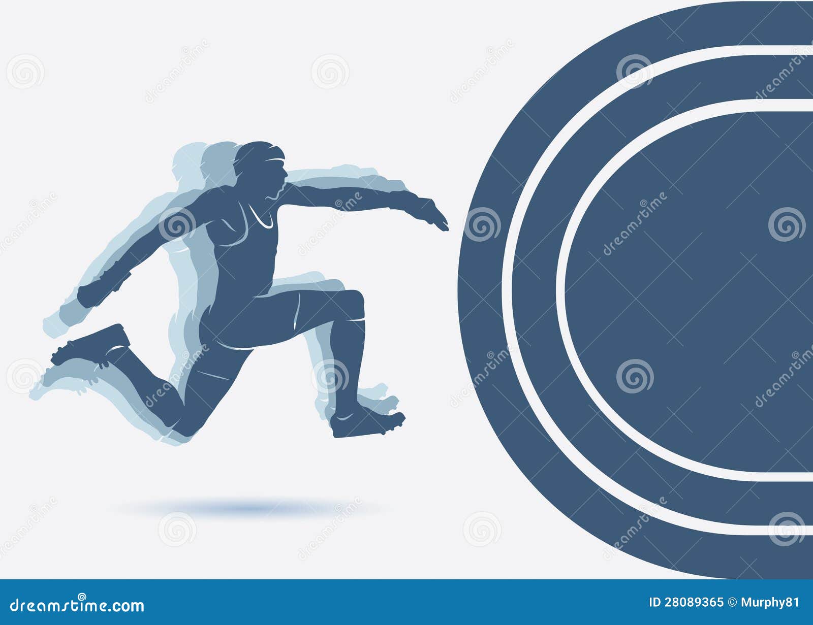 Triple Jump Word With Silhouettes Cartoon Vector | CartoonDealer.com ...