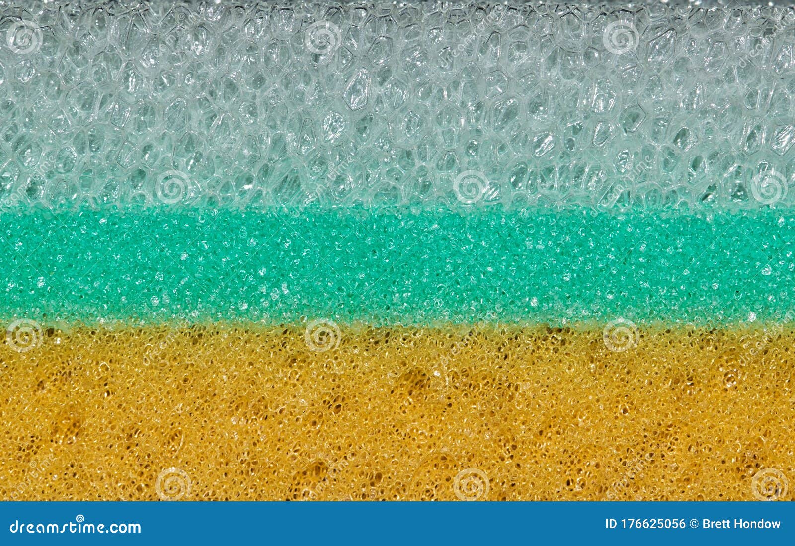 Triple Layered Sponge with Horizontal Patterns. Stock Photo - Image of ...
