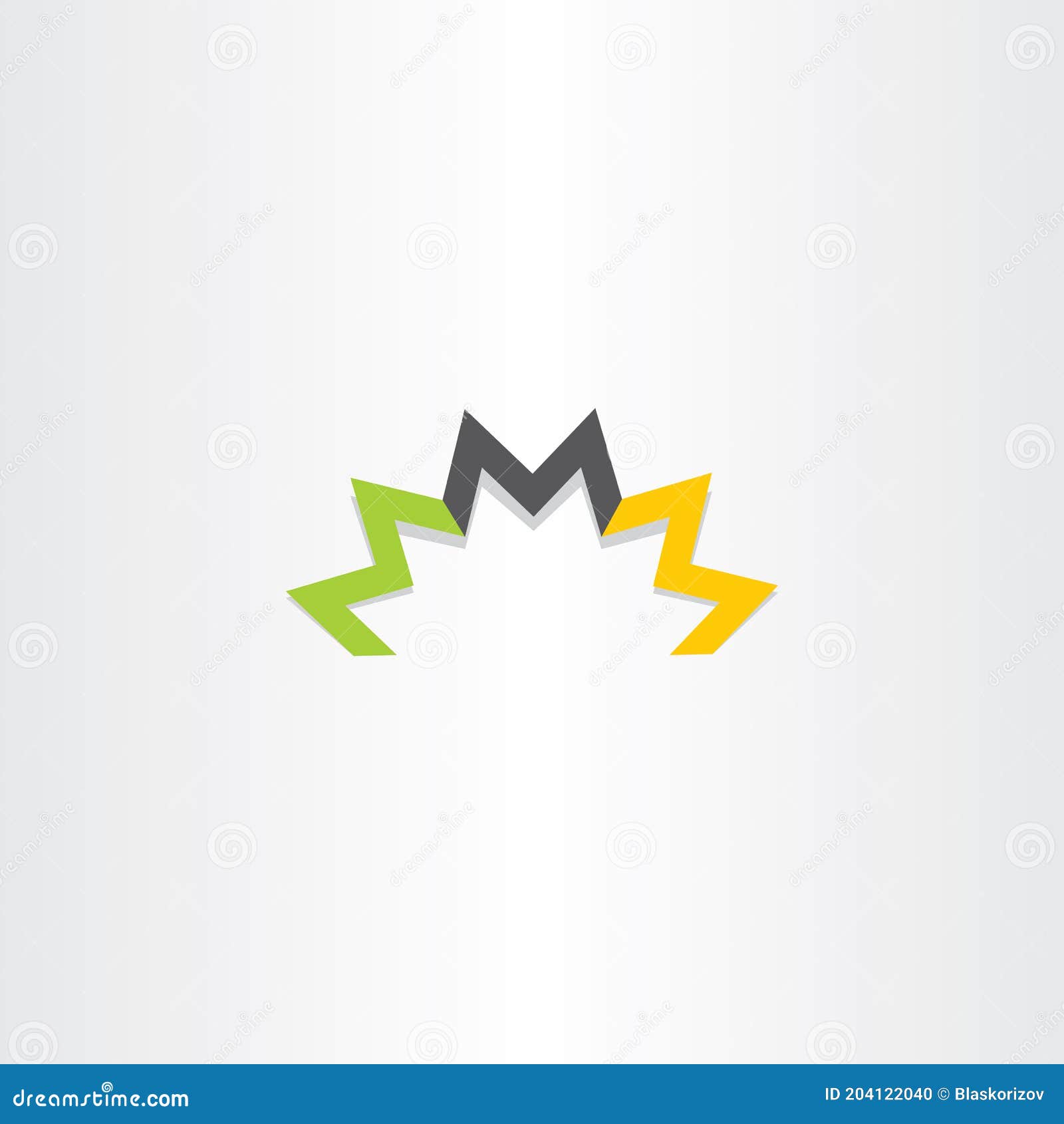 Triple Letter M Logo Symbol Vector Element Stock Vector - Illustration ...