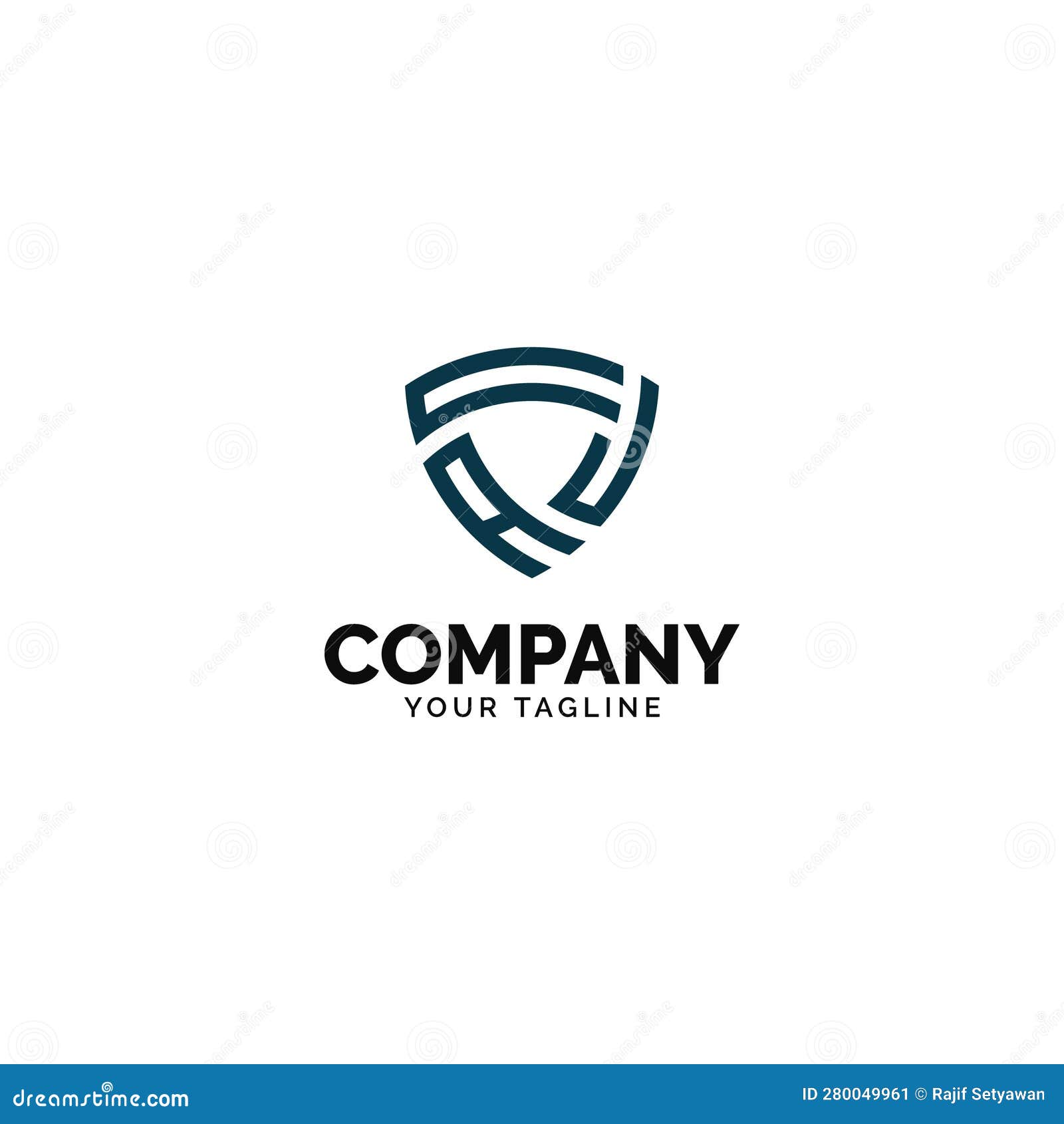 Triple Letters CAJ Shield Logo Design Vector Stock Vector ...