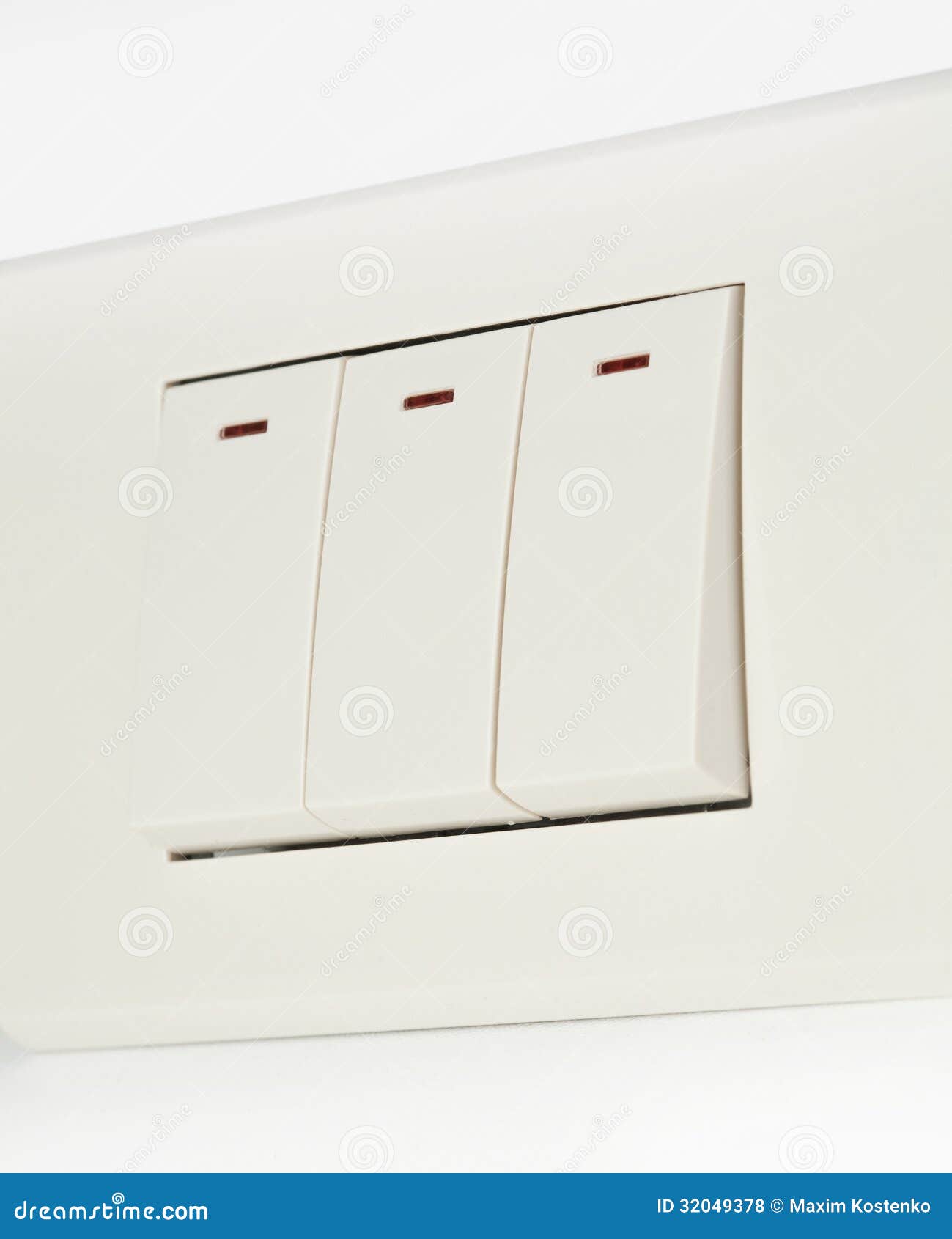 Triple light switch stock photo. Image of electric, concept - 32049378