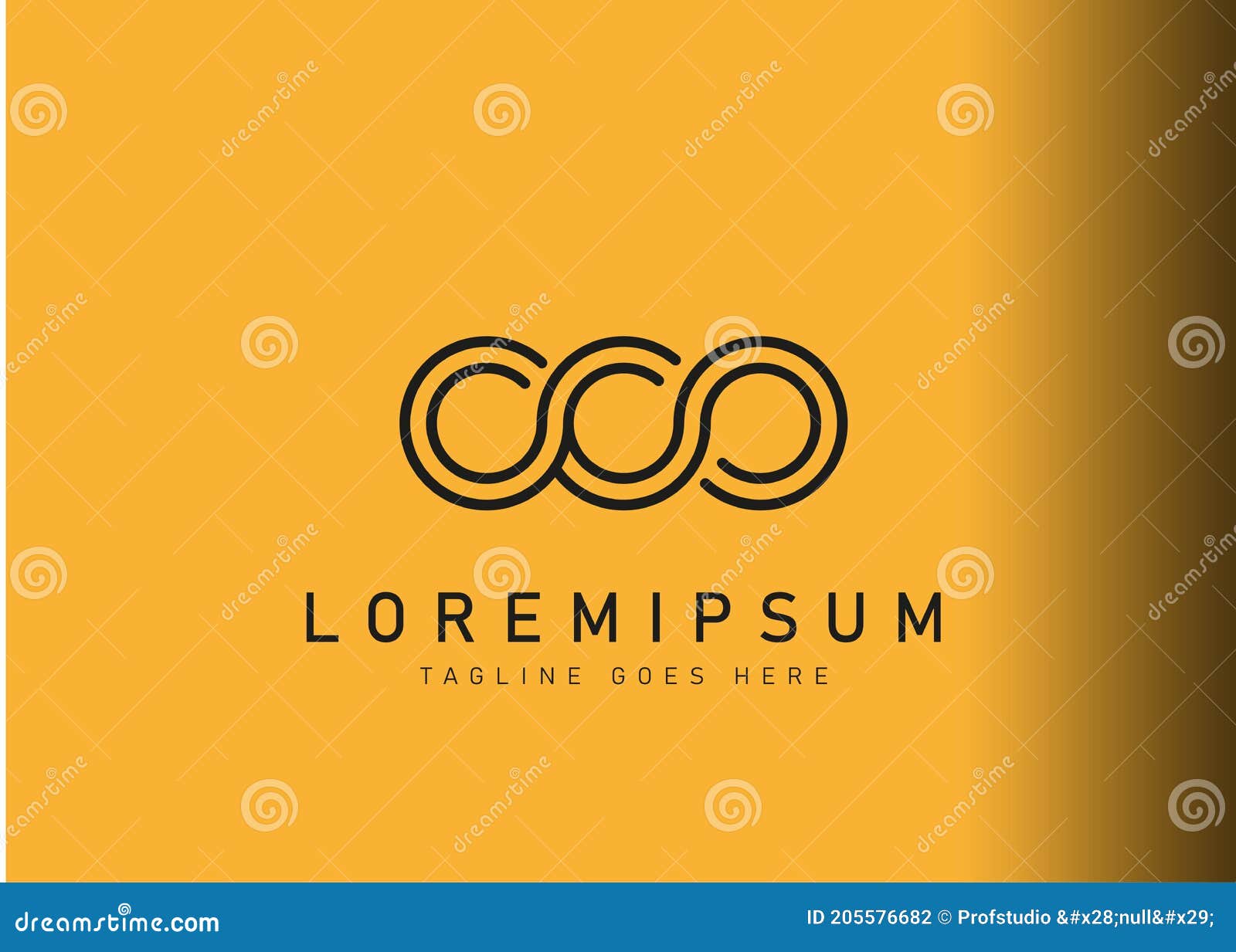 Triple Loop Logo Design. Vector of Three Infinity Circles. Modern Logo ...