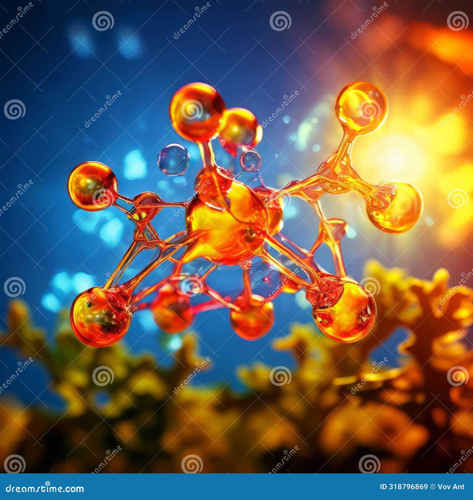 Triple Oxygen Molecule an Unstable Form of Oxygen Consisting F Stock ...