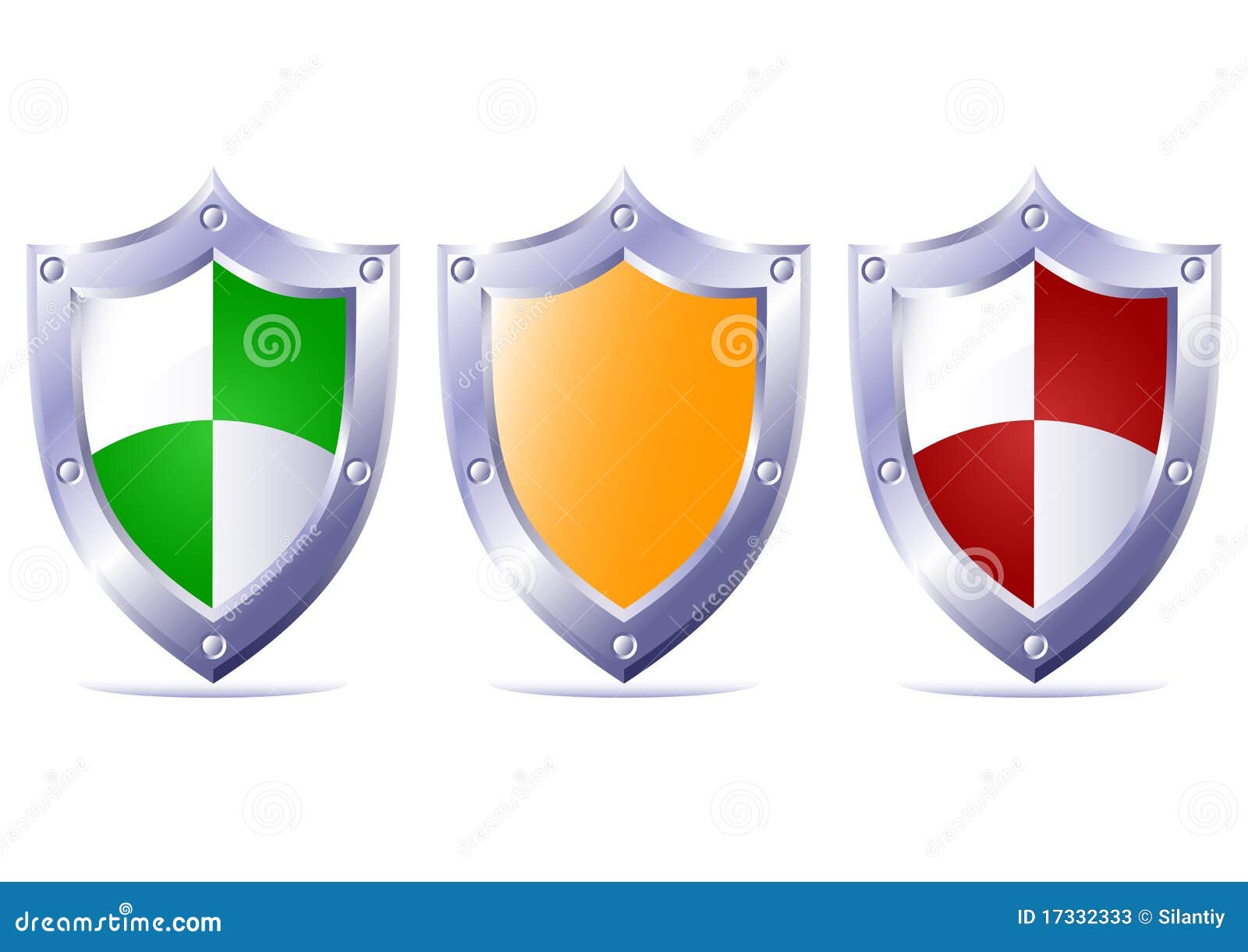 Triple protection. stock vector. Illustration of security - 17332333