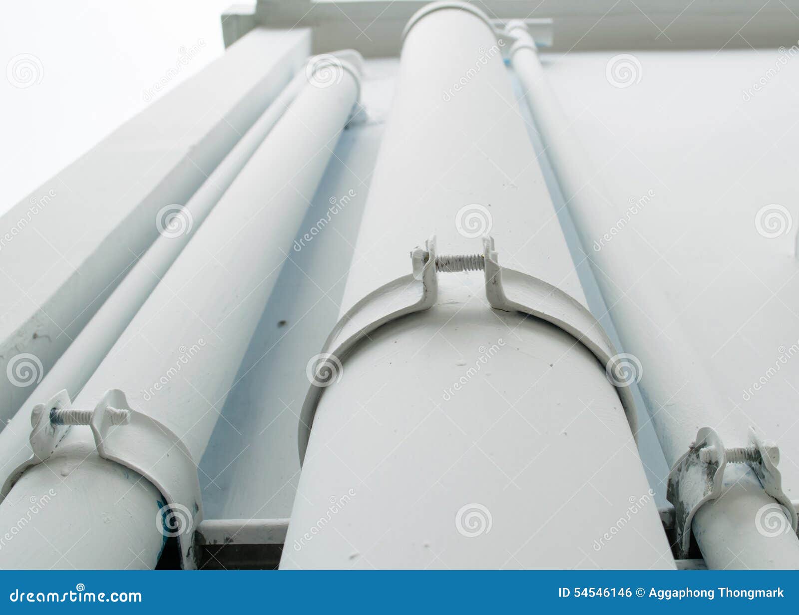 Triple pvc pipe stock photo. Image of white, material - 54546146