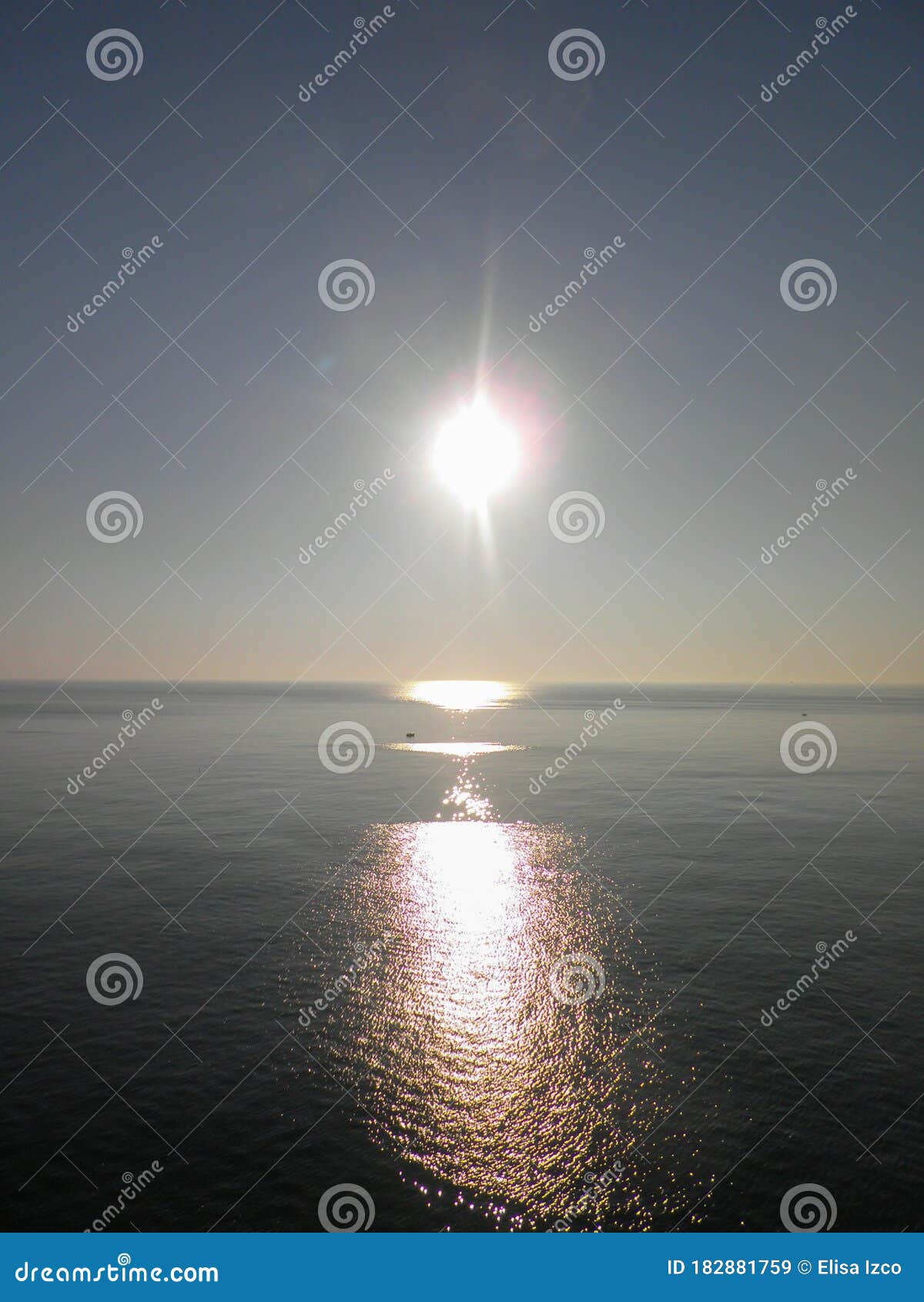 Triple Reflection of the Sun before Sunset Stock Image - Image of ...