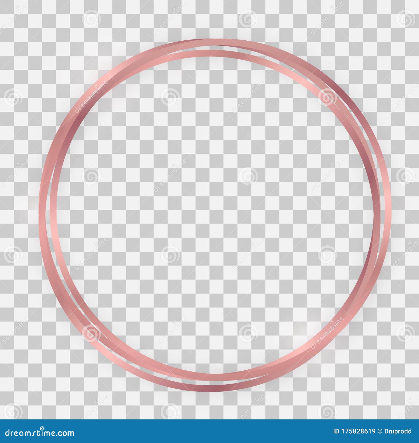 Triple Rose Gold Shiny Circle Frame Stock Vector - Illustration of ...