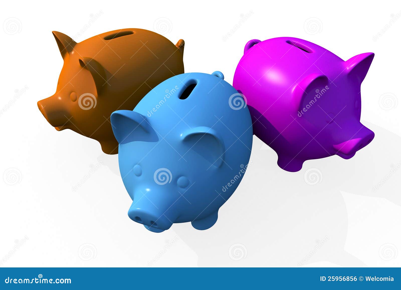Triple Savings - Pigs stock illustration. Illustration of horizontal ...