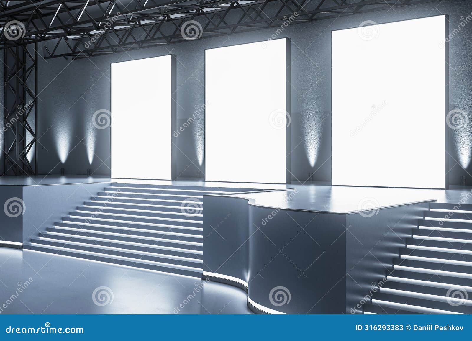 Triple Screen Setup in a Conference Hall for Dynamic Presentations ...